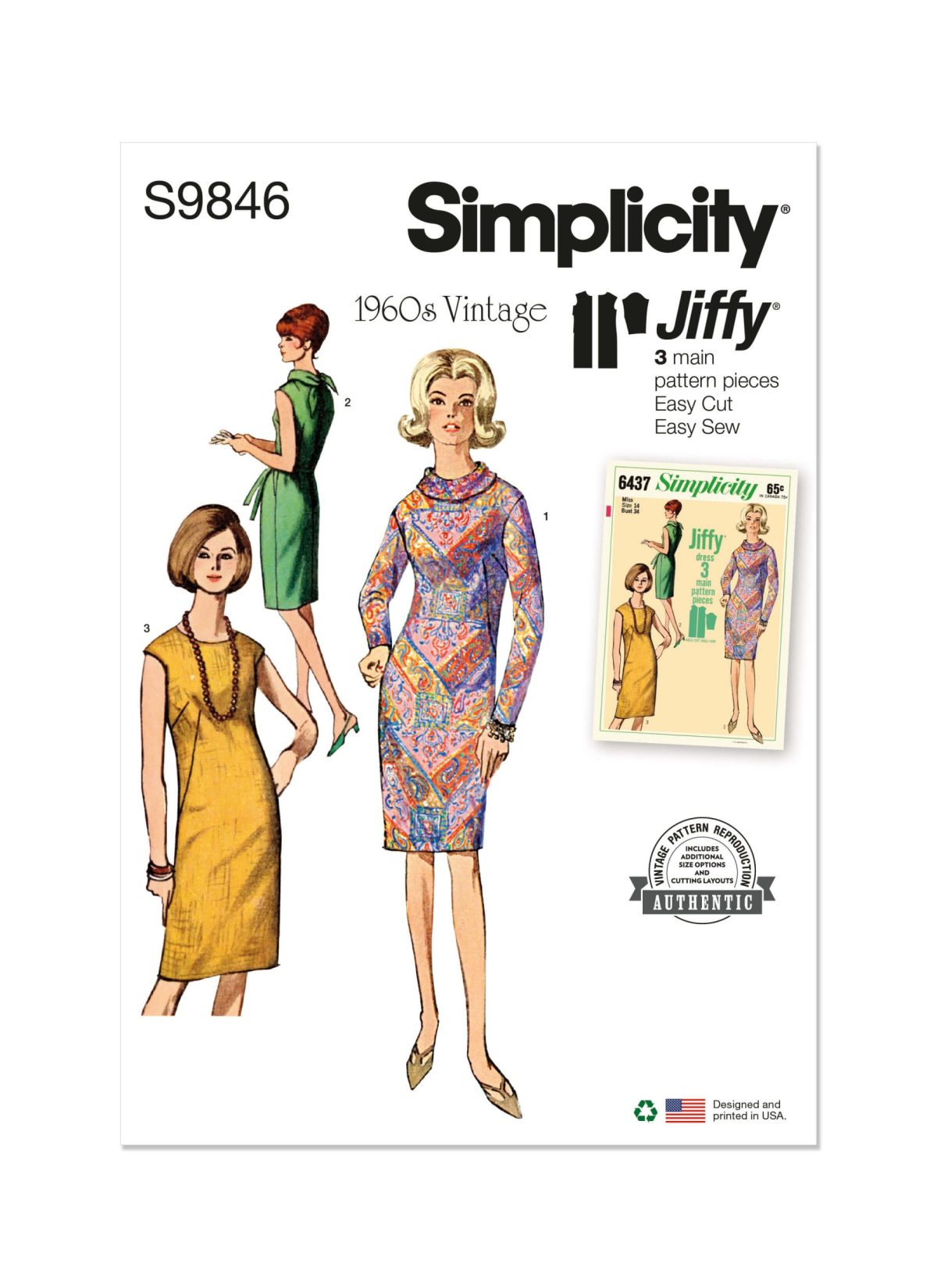 Reproduction Sewing Pattern: Simplicity S9846 – Vintage Stitch Australia