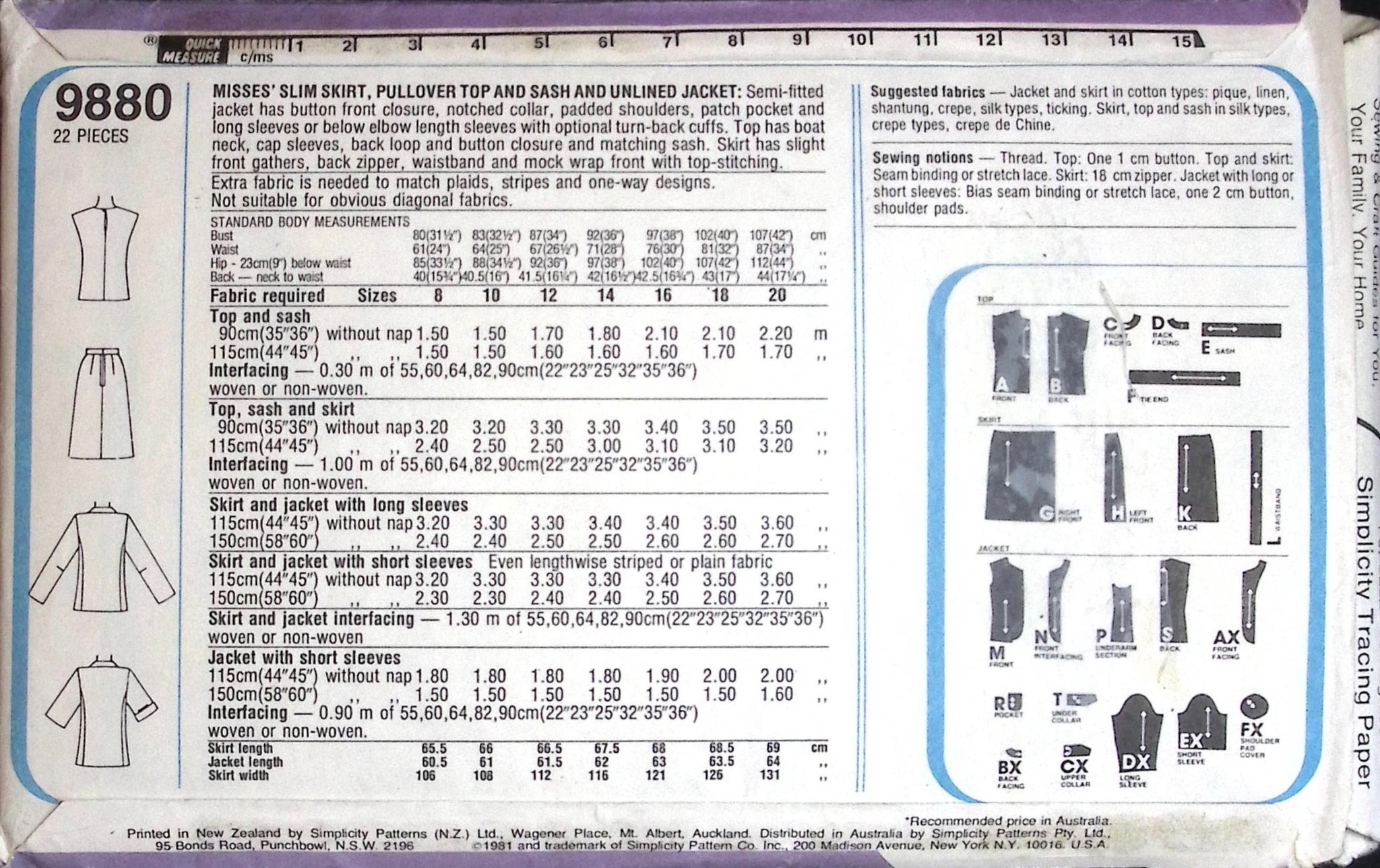 Vintage Sewing Pattern: Simplicity 9880 – Vintage Stitch Australia