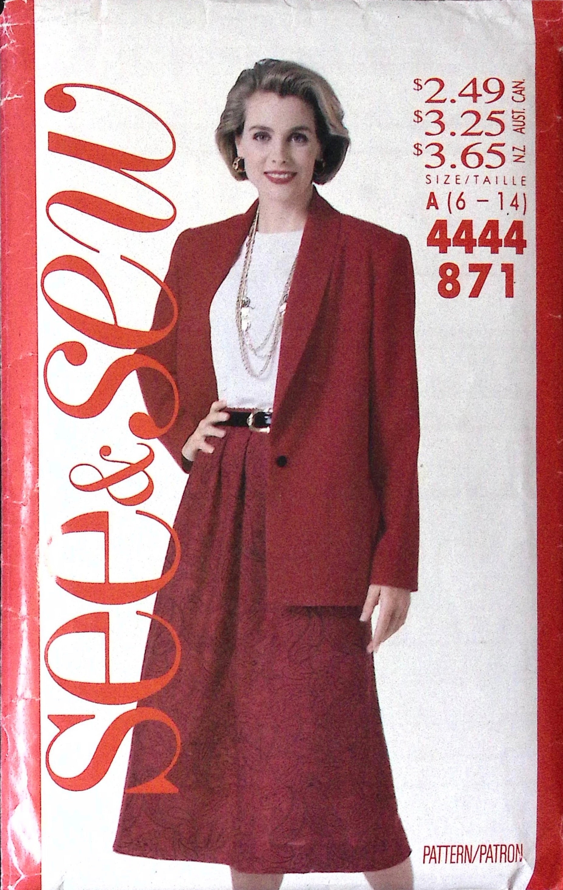 Vintage Sewing Pattern: See & Sew 4444 871 – Vintage Stitch Australia
