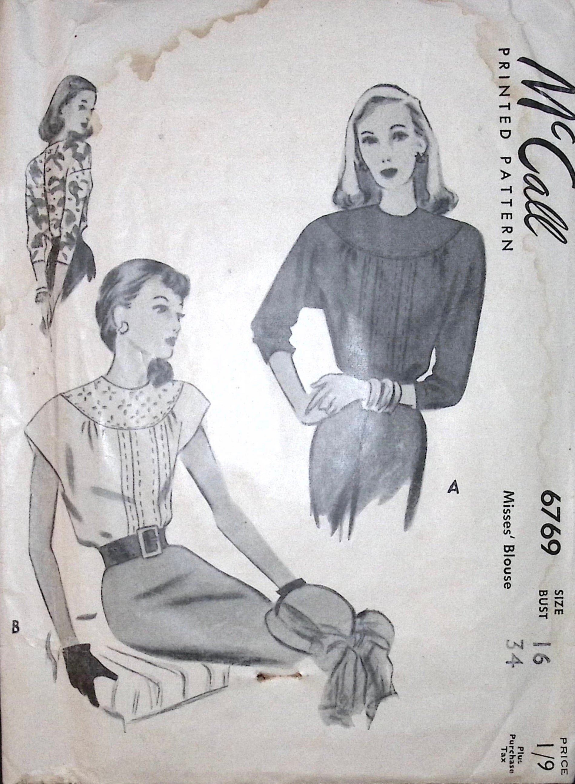 Vintage Sewing Pattern: McCalls 6769 – Vintage Stitch Australia