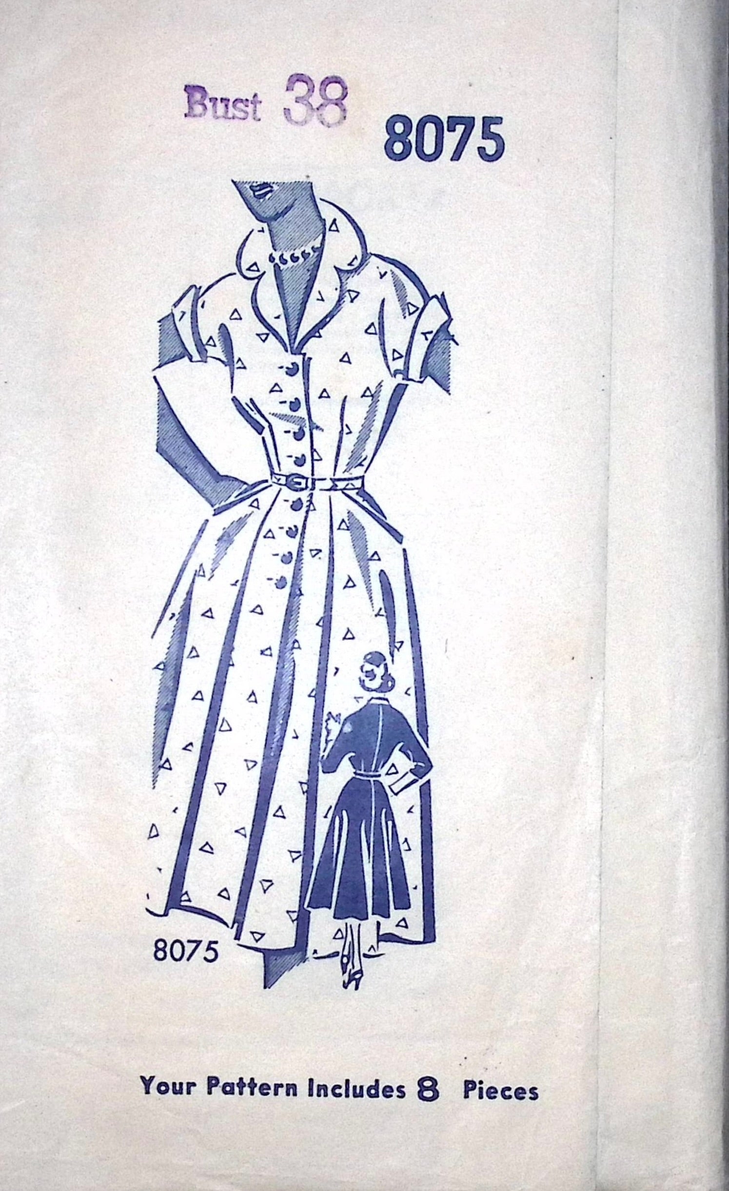 Vintage Sewing Pattern: Mail Order 8075 – Vintage Stitch Australia