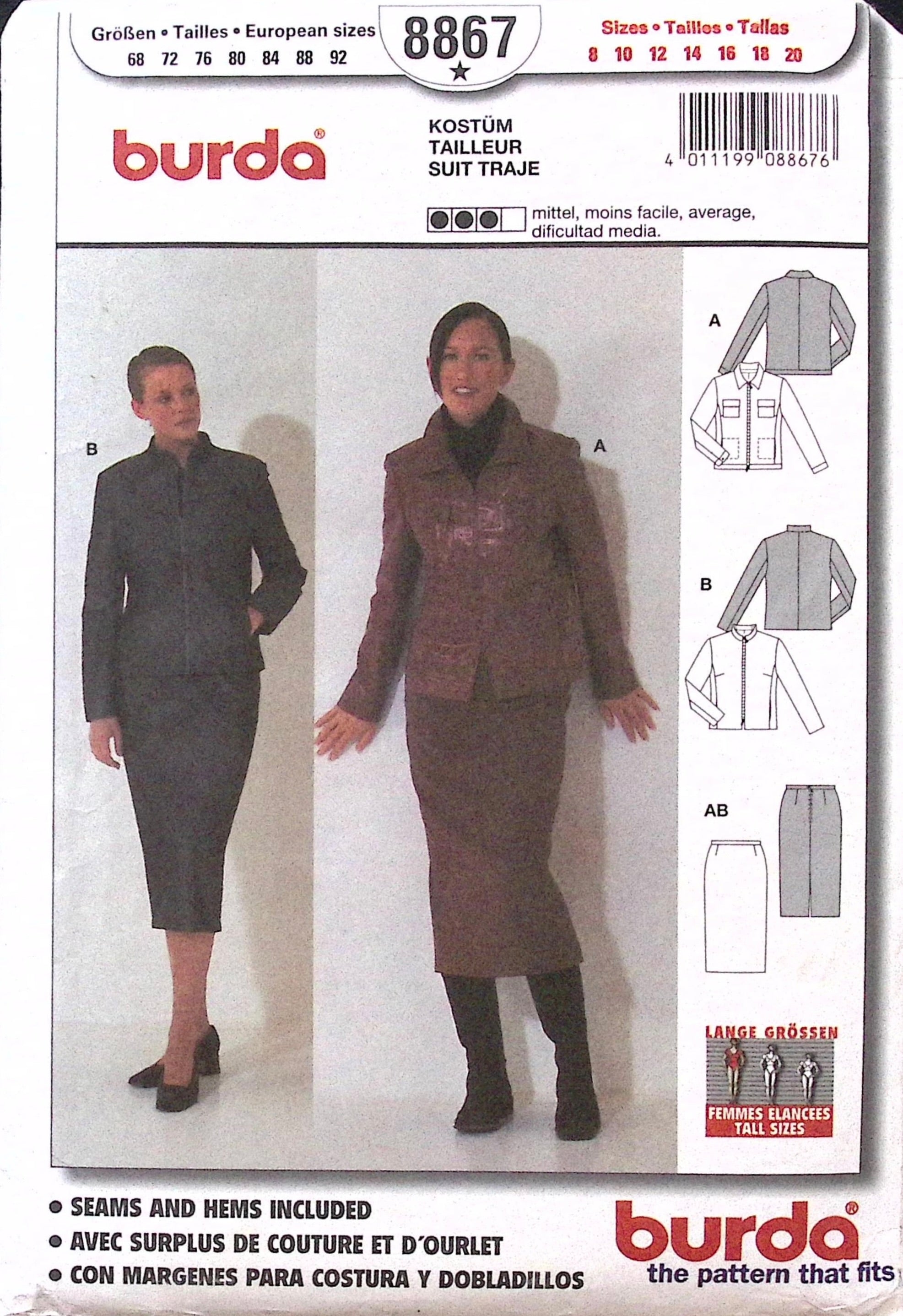Sewing Pattern: Burda 8867 – Vintage Stitch Australia