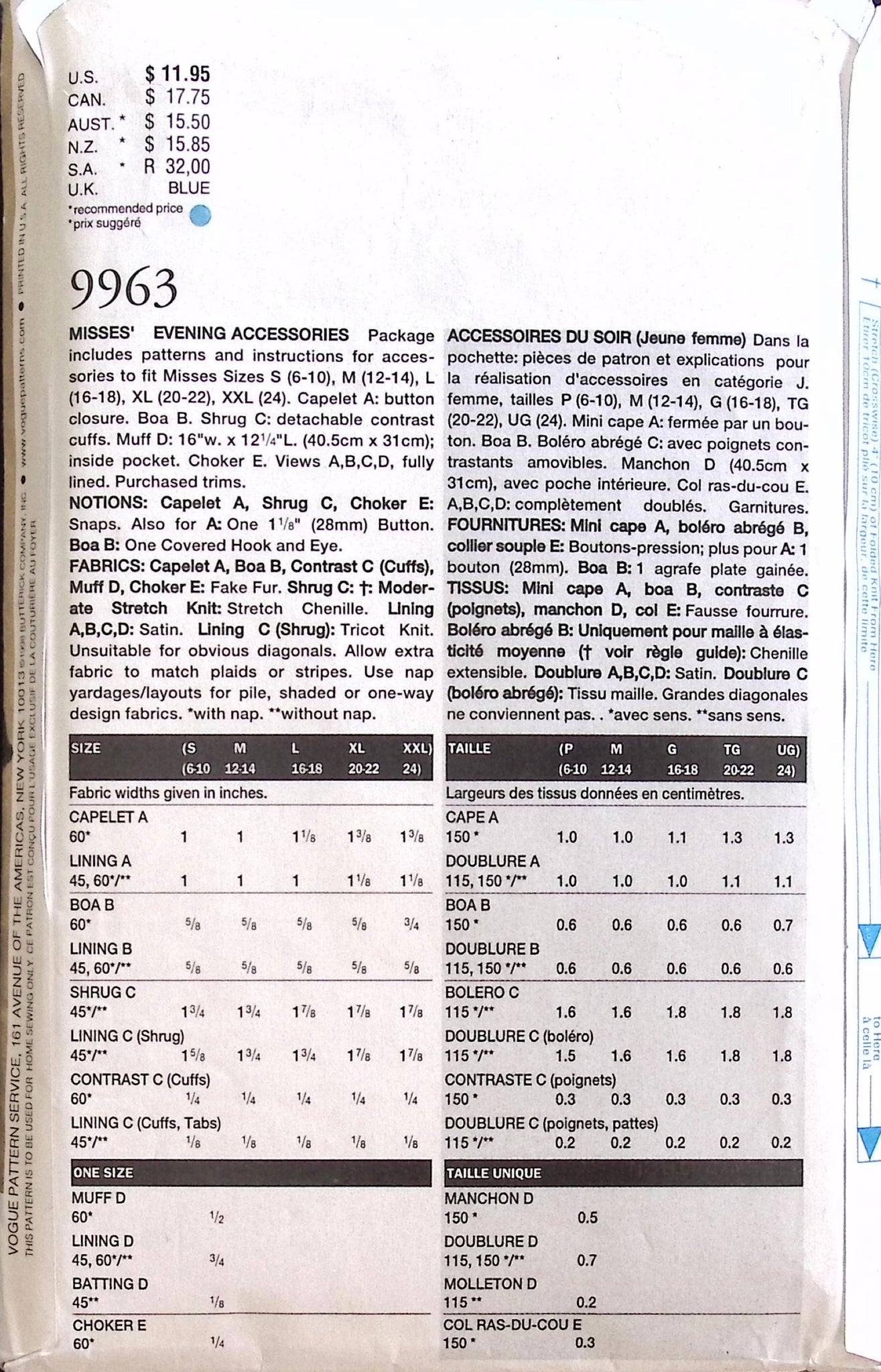 Vintage Sewing Pattern: Vogue 9963 – Vintage Stitch Australia