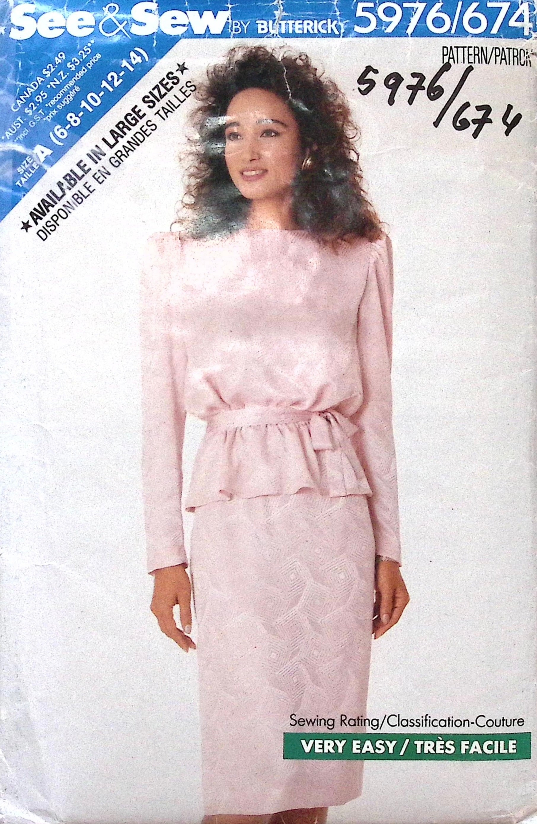 Vintage Sewing Pattern: See & Sew 5976/674 – Vintage Stitch Australia