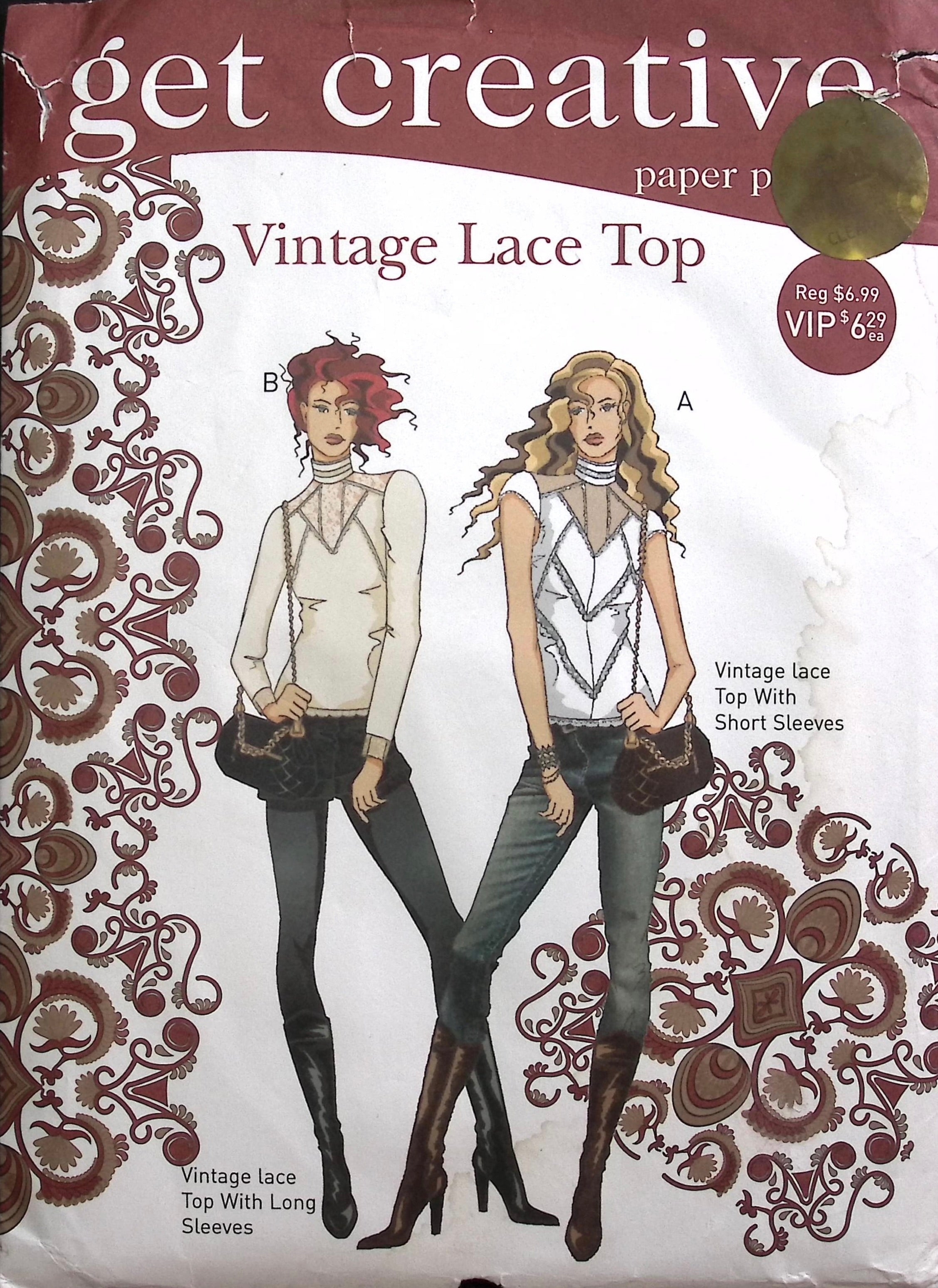 Sewing Pattern: Get Creative Vintage Lace Top – Vintage Stitch Australia