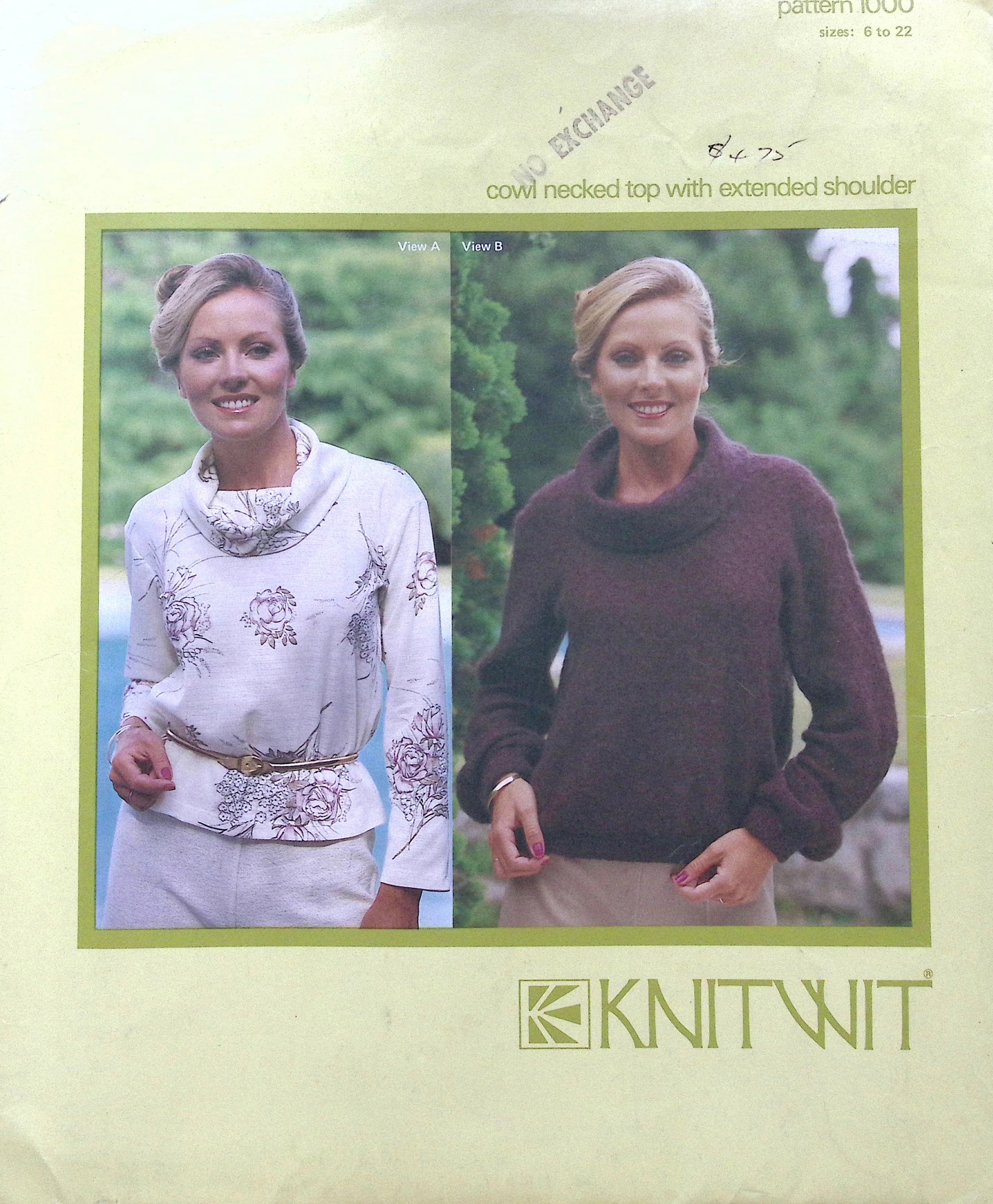 Vintage Sewing Pattern: Knitwit 1000 – Vintage Stitch Australia