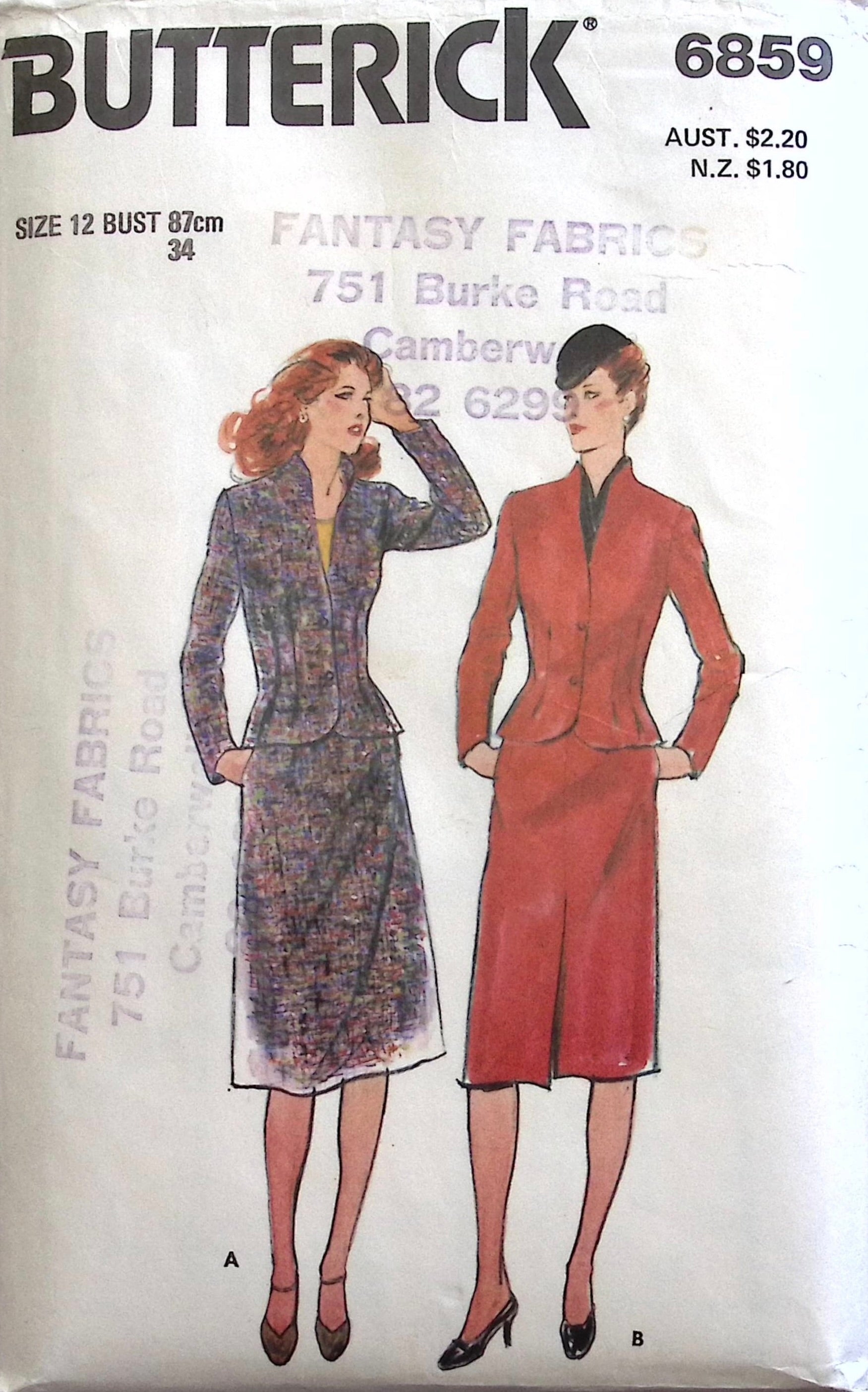 Vintage Sewing Pattern: Butterick 6859 – Vintage Stitch Australia