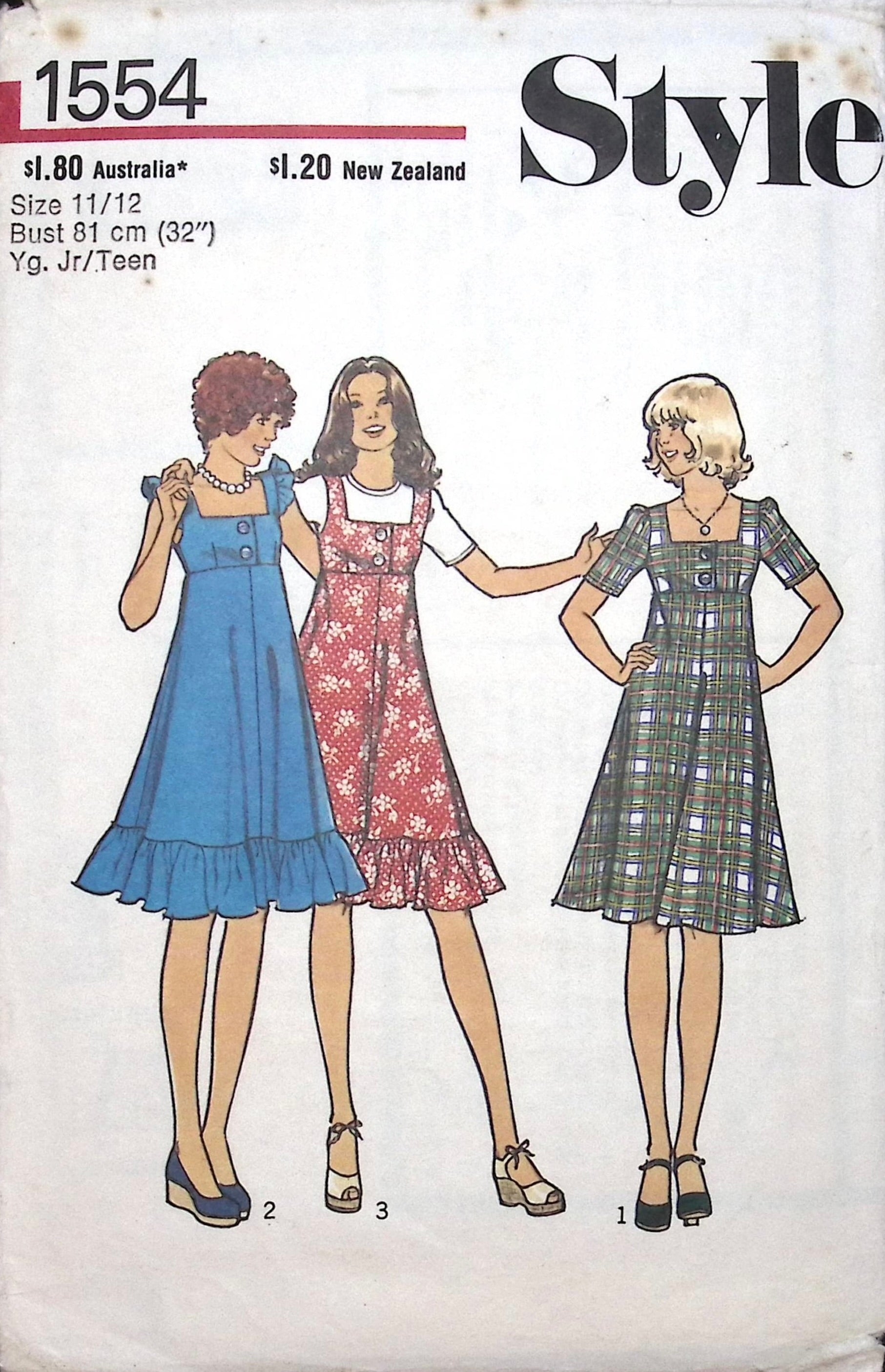 Vintage Sewing Pattern: Style 1554 – Vintage Stitch Australia