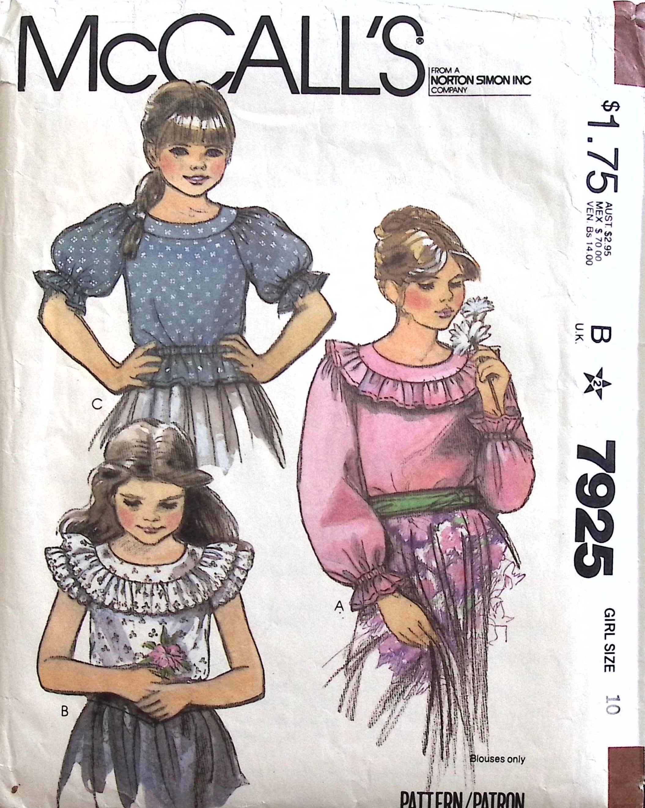 Vintage Sewing Pattern: McCalls 7925 – Vintage Stitch Australia