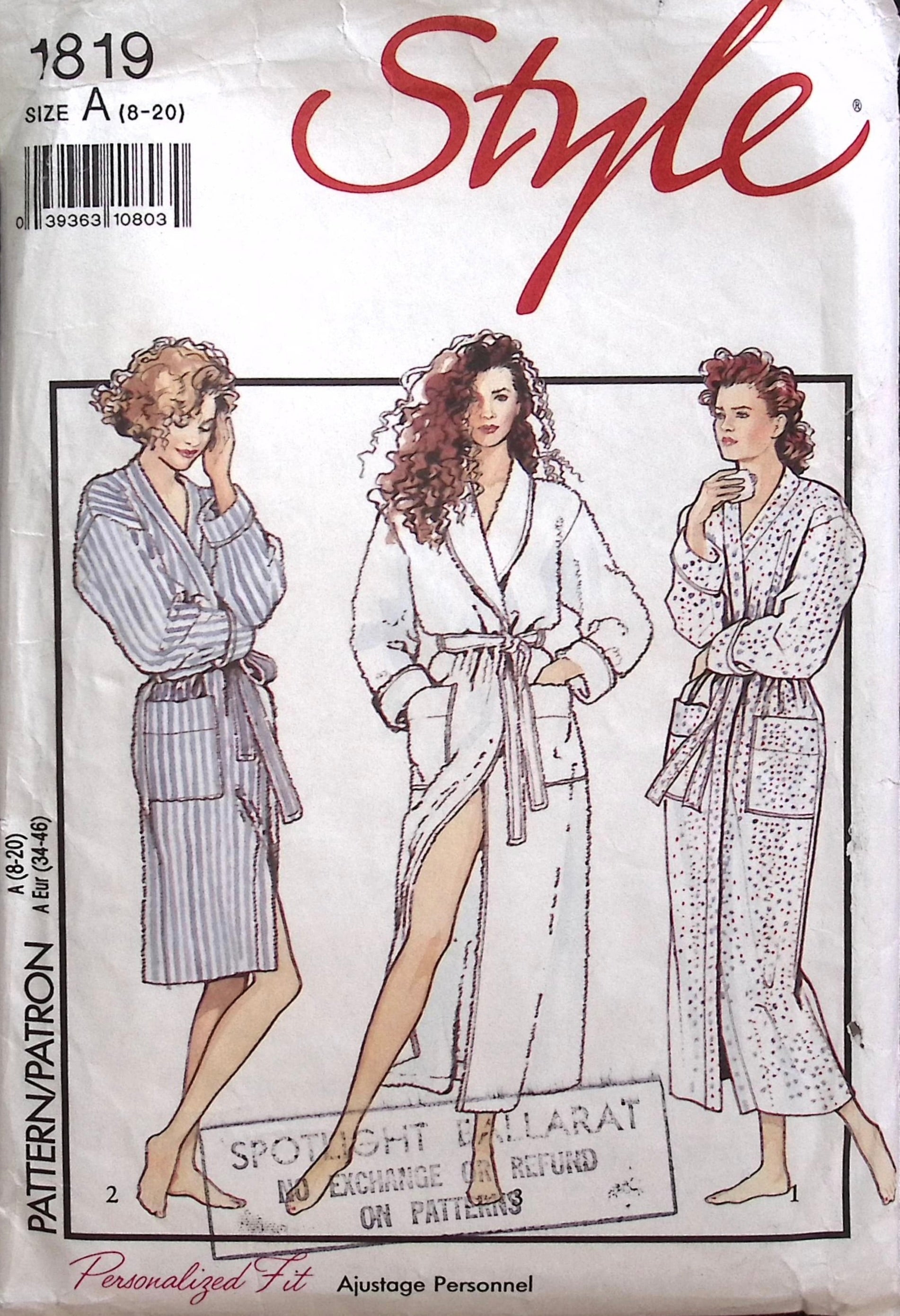 Vintage Sewing Pattern: Style 1819 – Vintage Stitch Australia