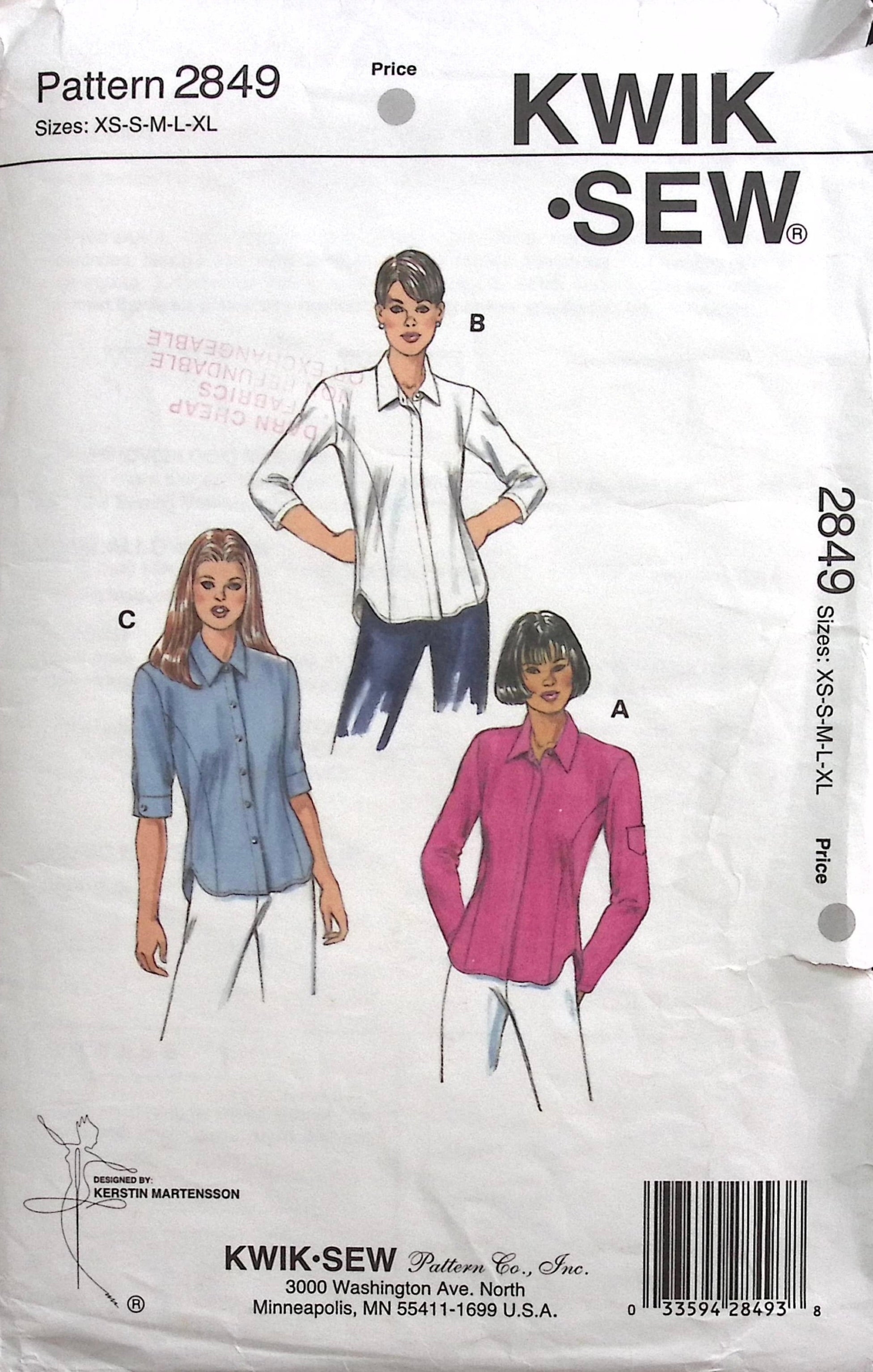 Vintage Sewing Pattern: Kwik Sew 2849 – Vintage Stitch Australia