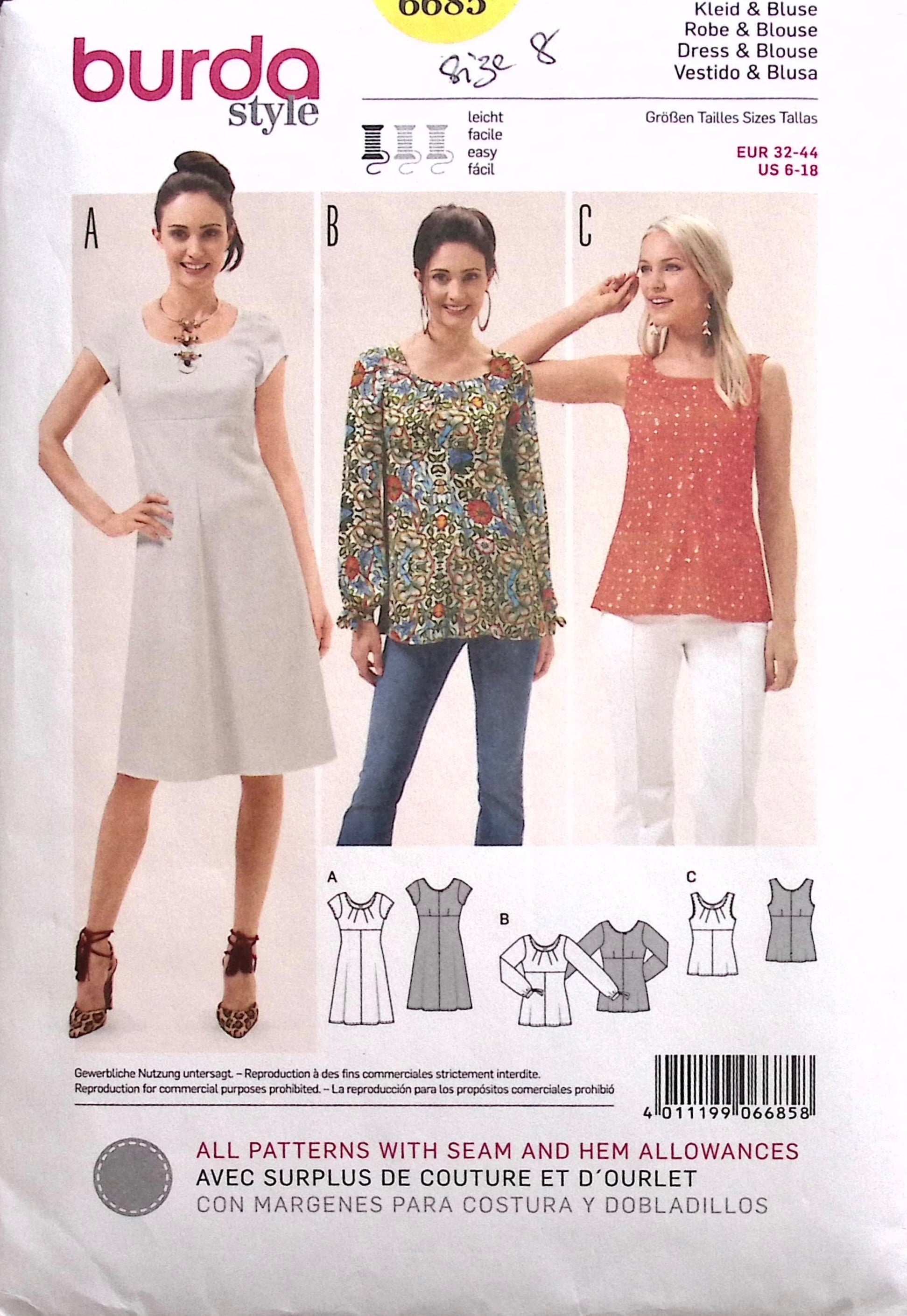 Sewing Pattern: Burda 6685 – Vintage Stitch Australia
