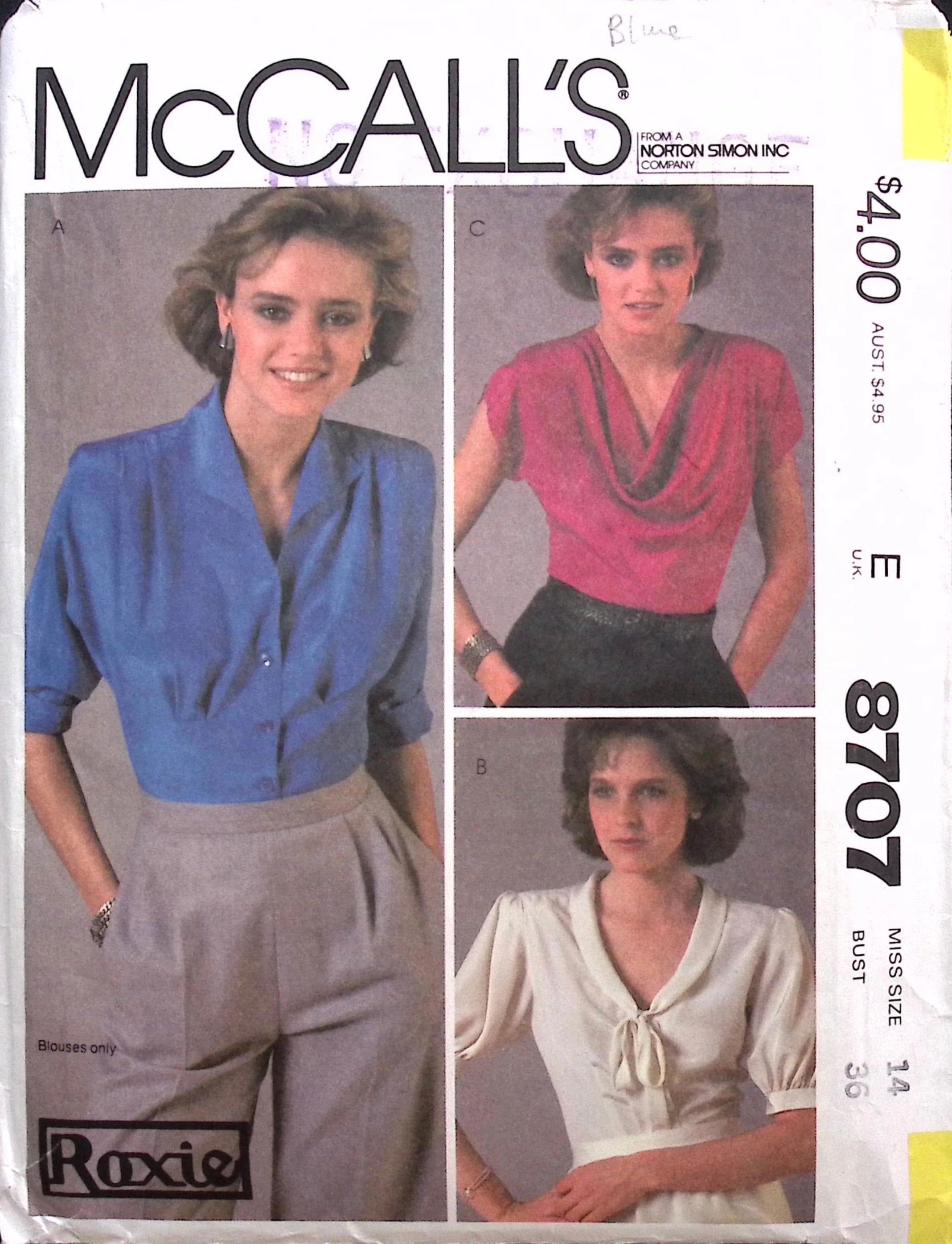 Vintage Sewing Pattern: McCalls 8707 – Vintage Stitch Australia