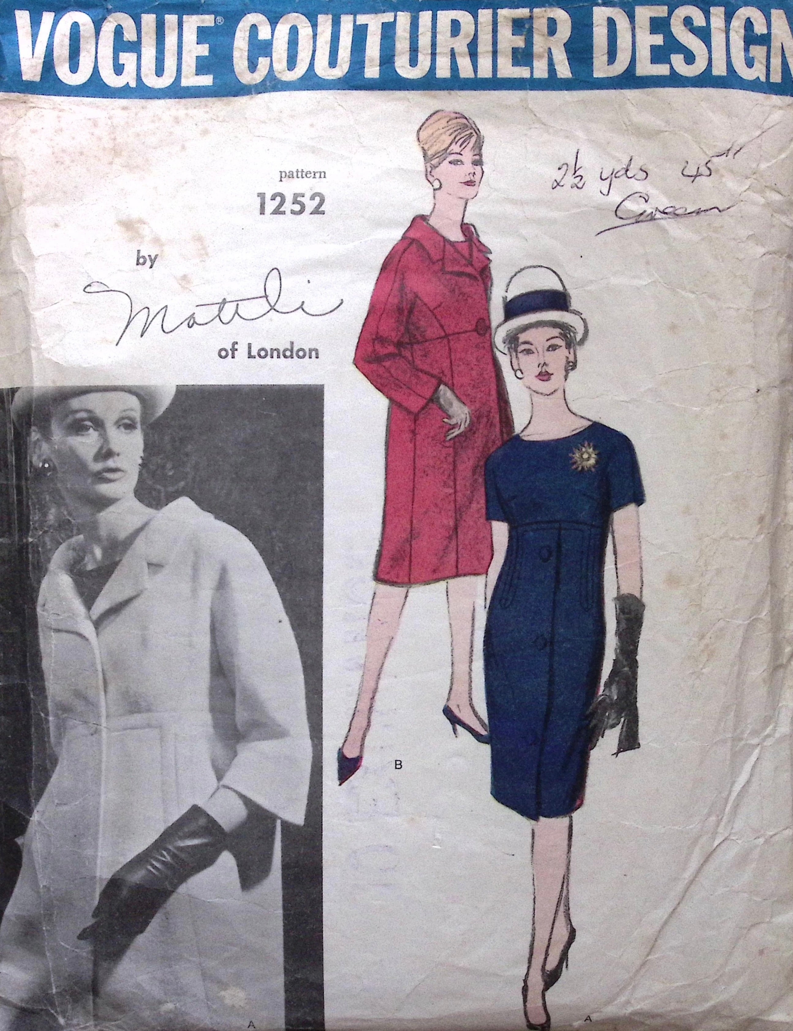 Vintage Sewing Pattern: Vogue 1252 – Vintage Stitch Australia