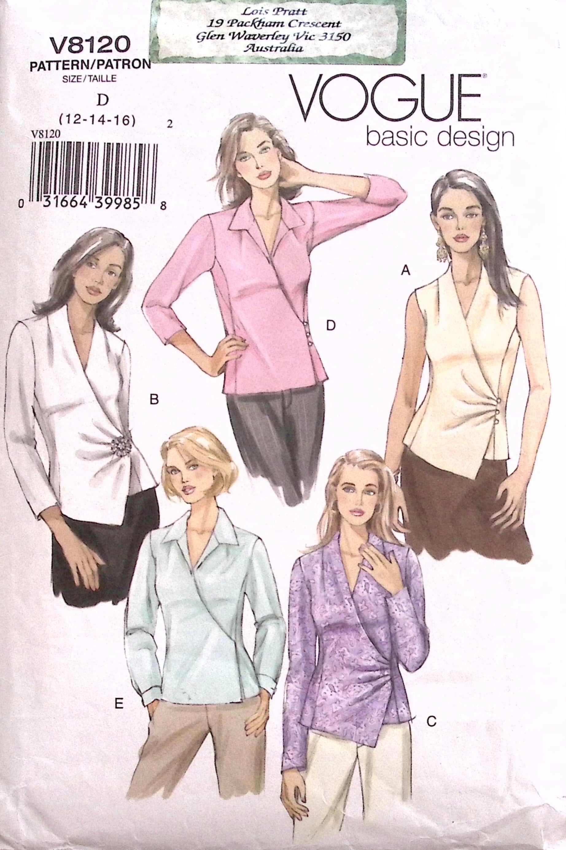 Sewing Pattern: Vogue V8120 – Vintage Stitch Australia