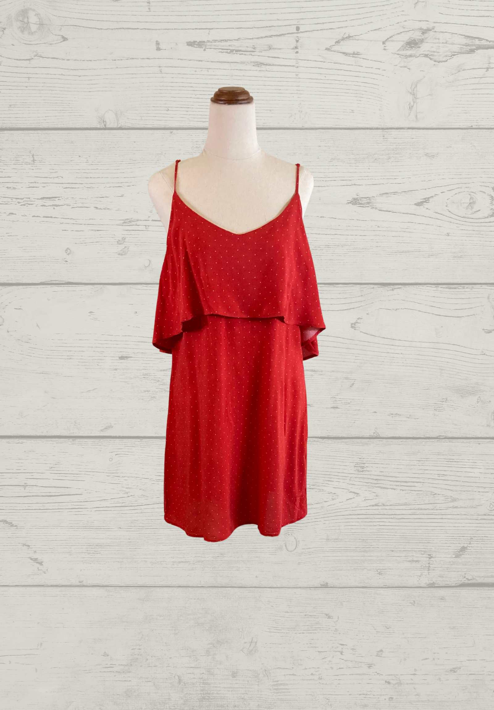 Bardot Red Spotted Dress – Vintage Stitch Australia