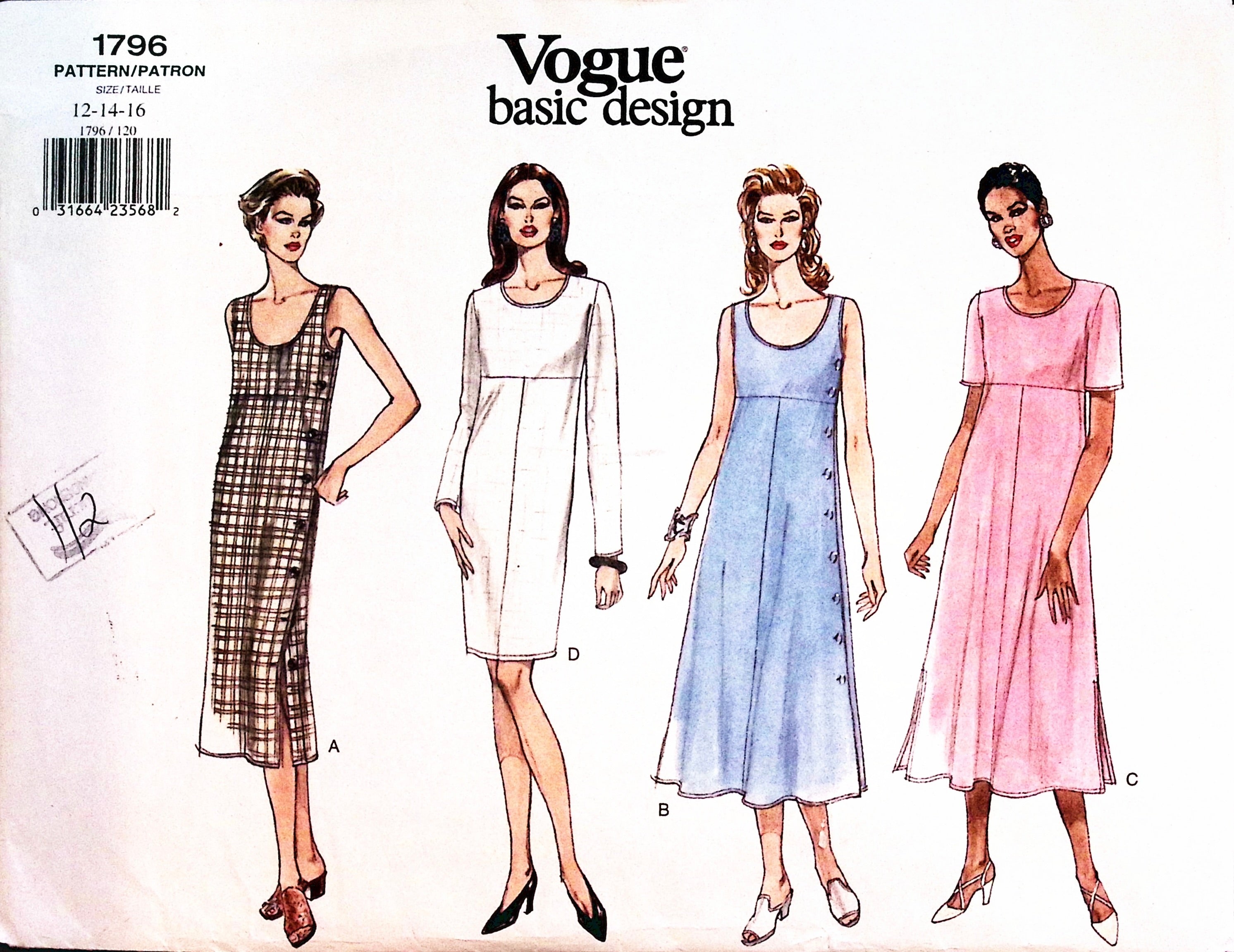 Vintage Sewing Pattern: Vogue 1796 – Vintage Stitch Australia