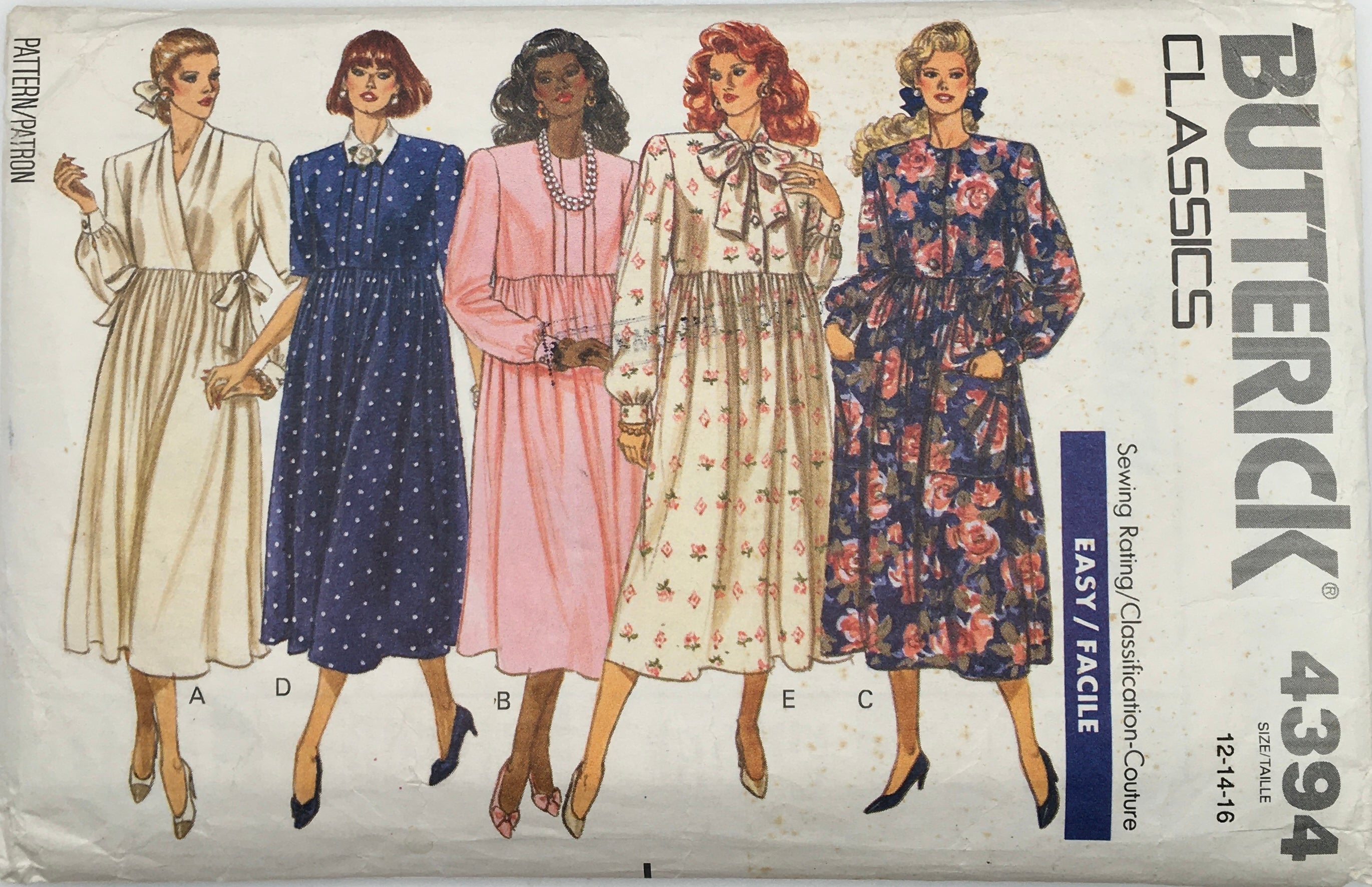 1989 Vintage Sewing Pattern: Butterick 4394 – Vintage Stitch Australia