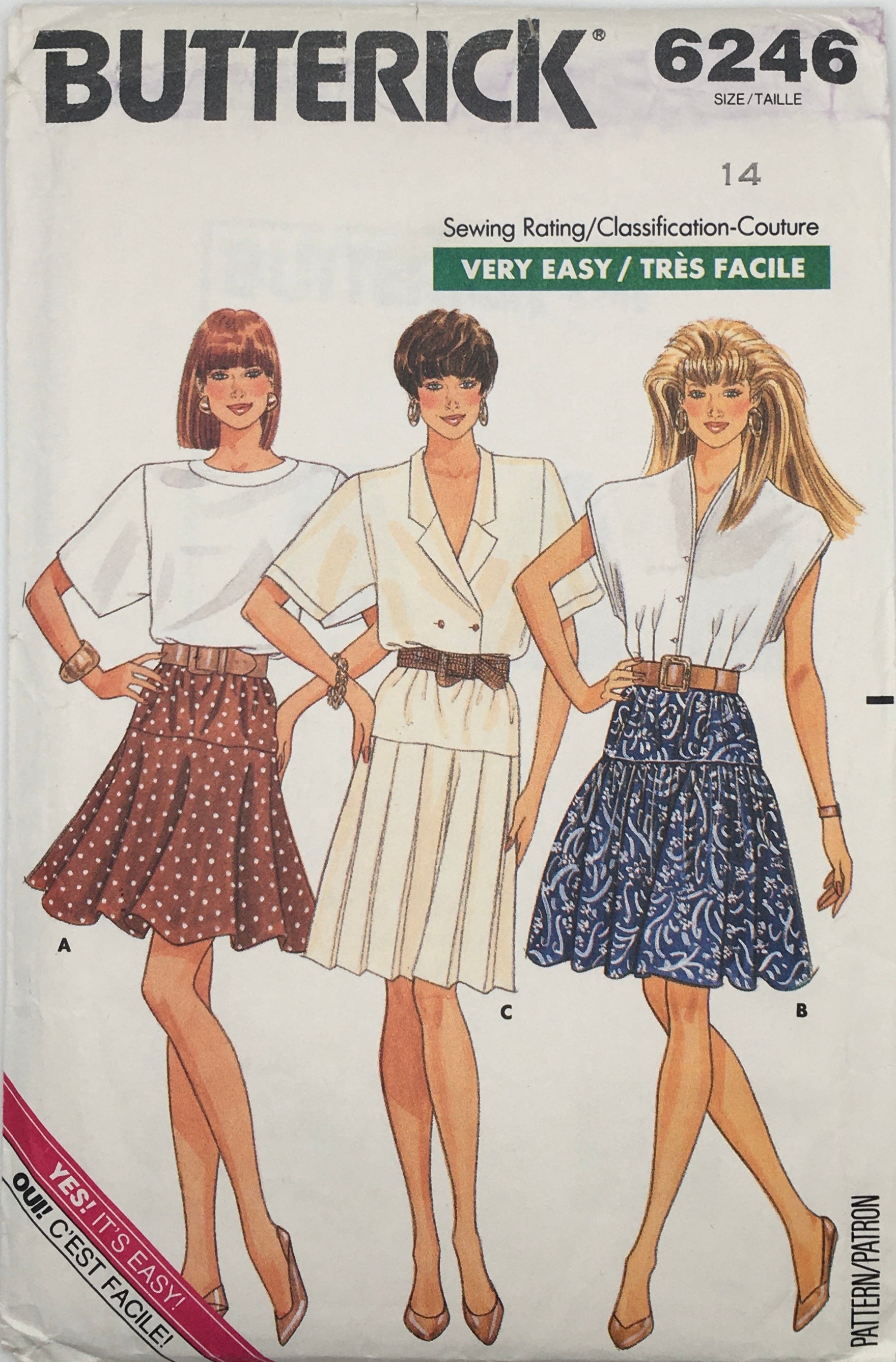 1988 Vintage Sewing Pattern: Butterick 6246 – Vintage Stitch Australia