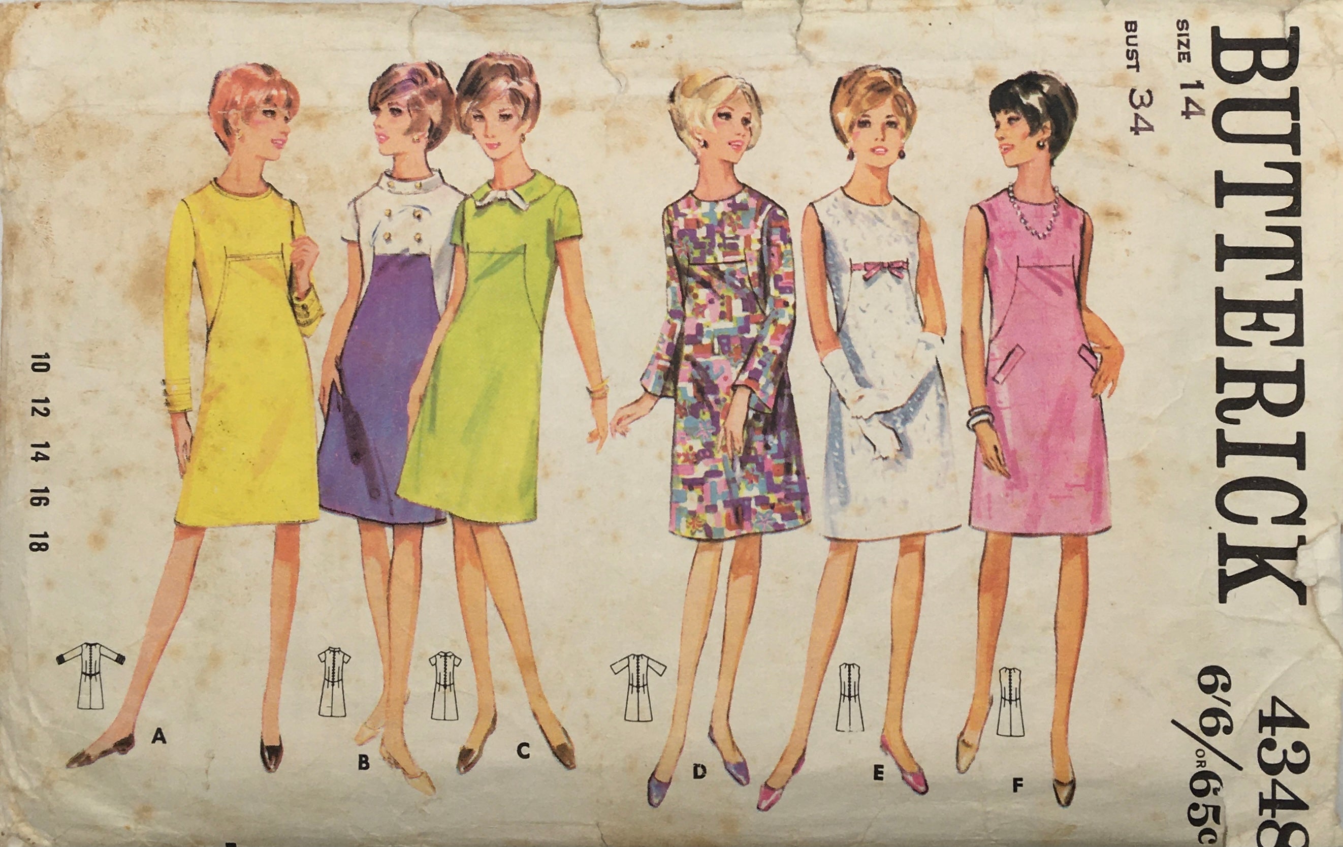 1967 Vintage Sewing Pattern: Butterick 4348 – Vintage Stitch Australia