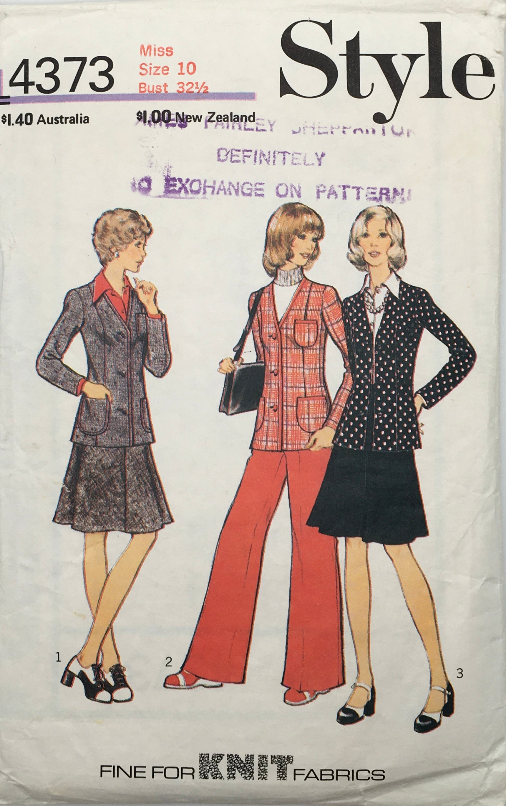 1974 Vintage Sewing Pattern: Style 4373 – Vintage Stitch Australia