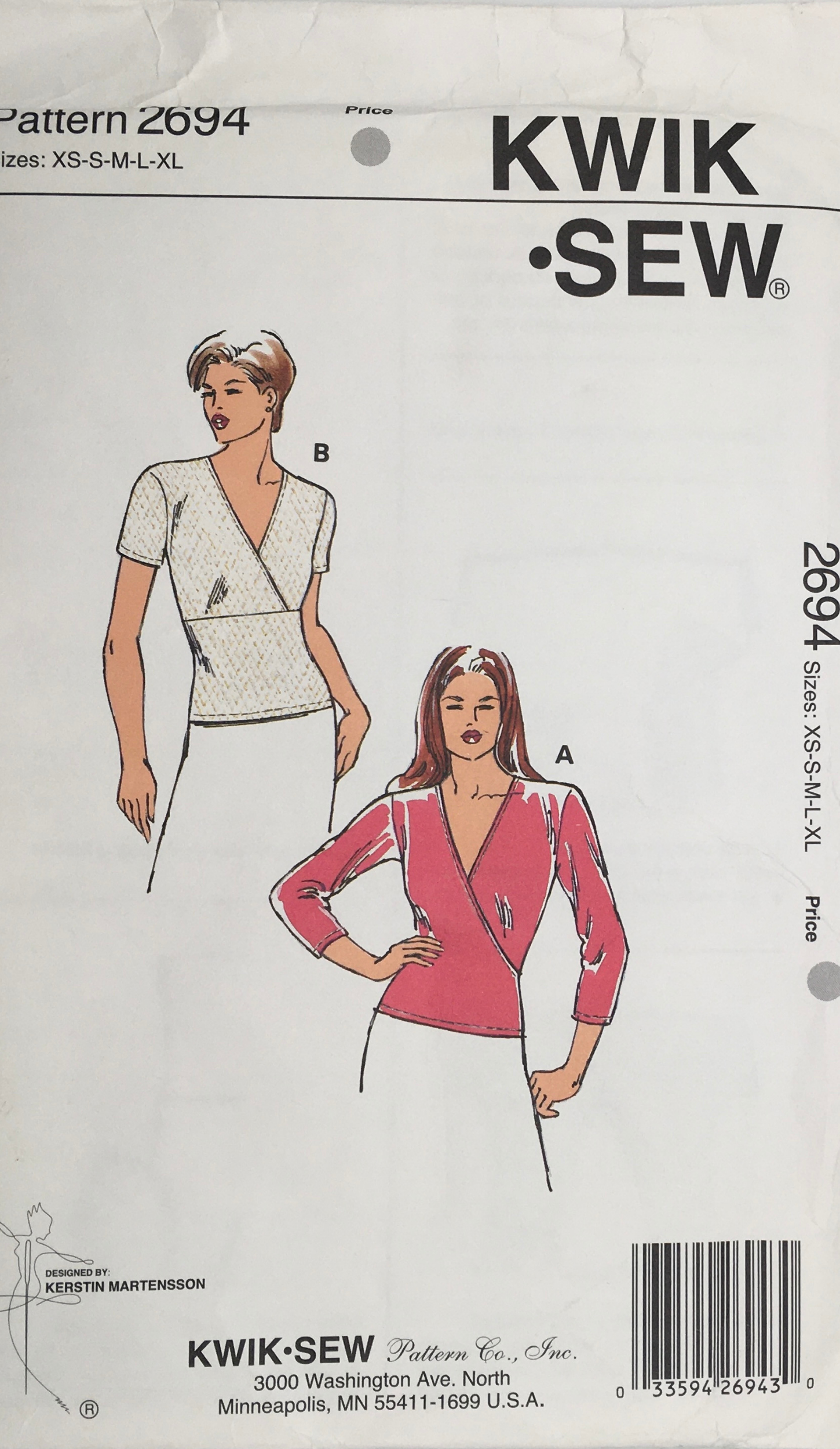 1990's Vintage Sewing Pattern: Kwik Sew 2694 – Vintage Stitch Australia