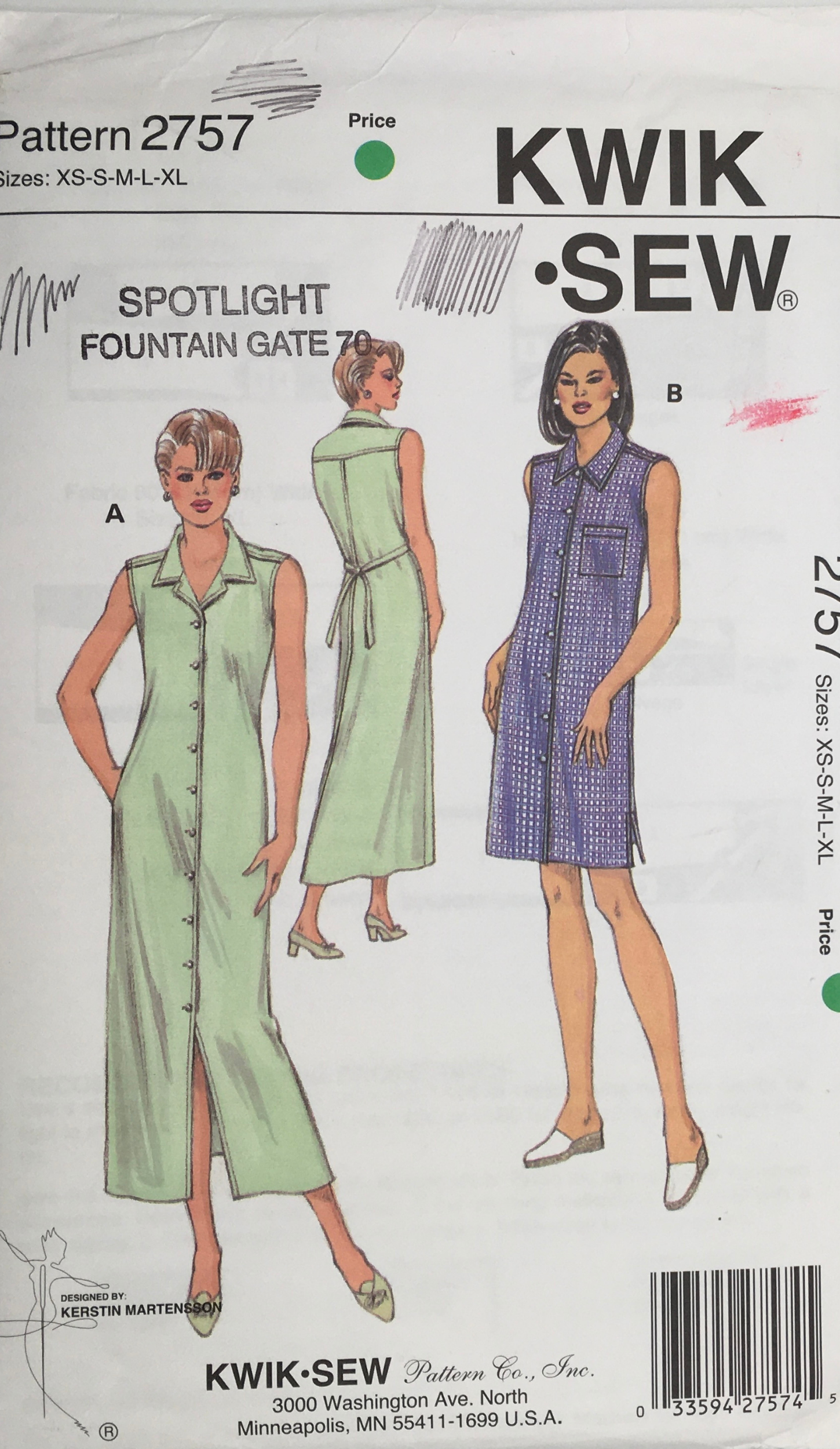 1990's Vintage Sewing Pattern: Kwik Sew 2757 – Vintage Stitch Australia
