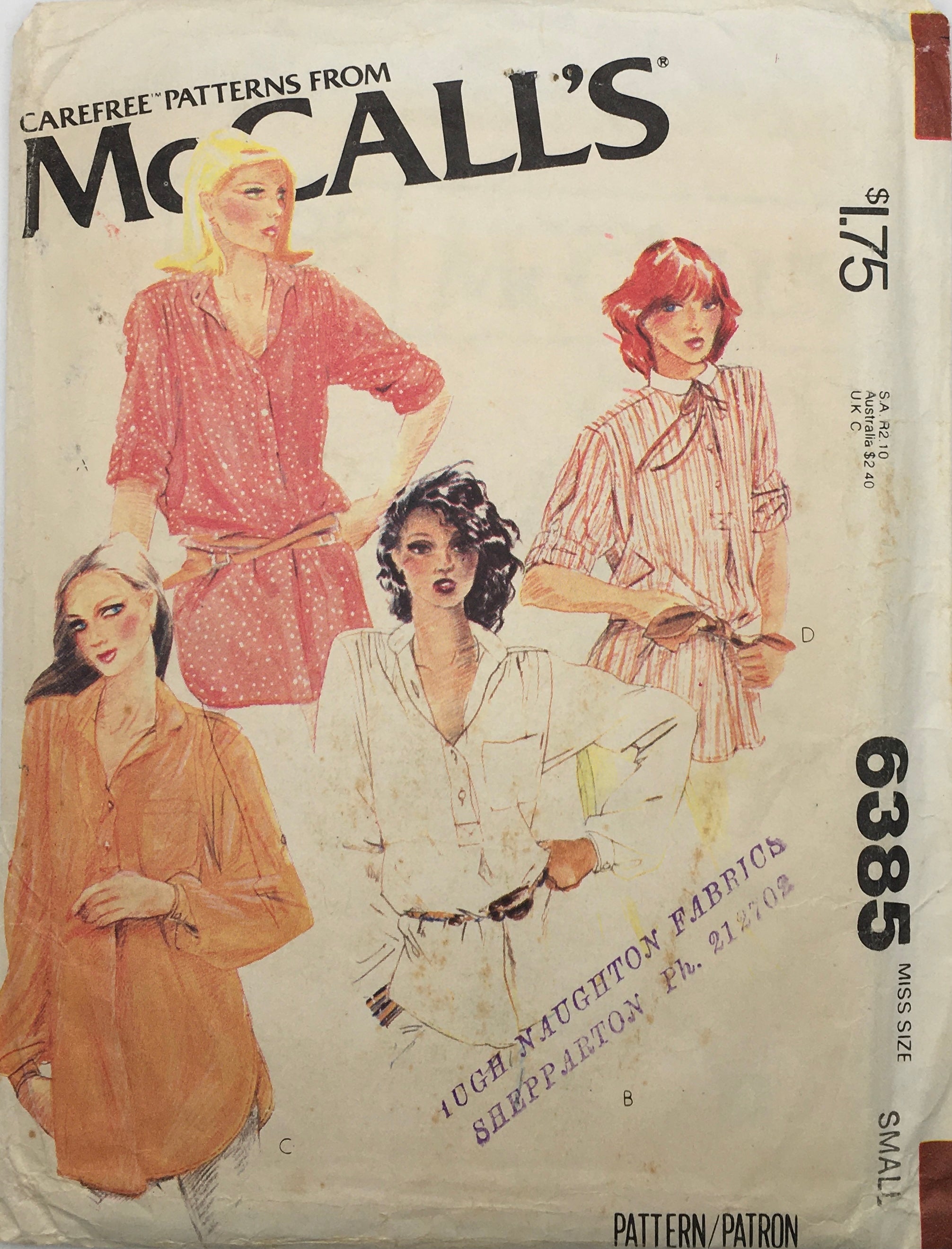 1978 Vintage Sewing Pattern: McCalls 6385 – Vintage Stitch Australia
