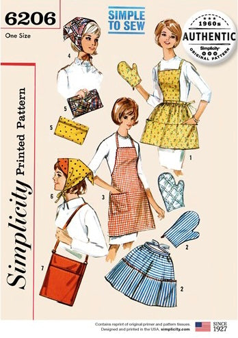 1960's Reproduction Sewing Pattern: Simplicity 6206 – Vintage Stitch ...