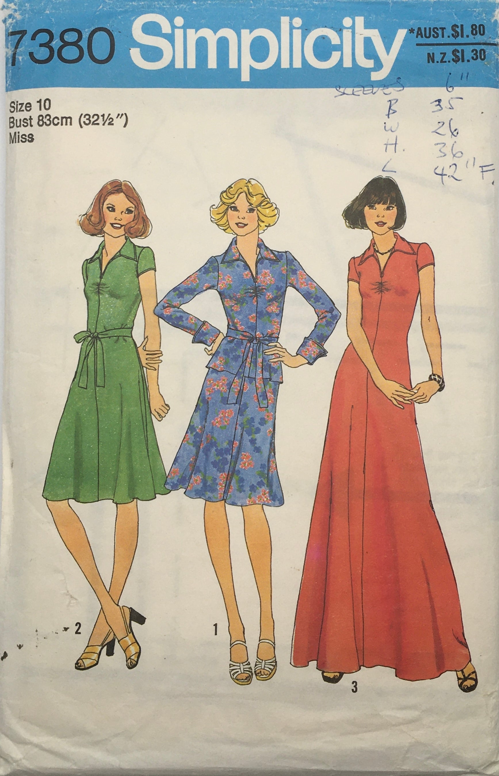 1976 Vintage Sewing Pattern: Simplicity 7380 – Vintage Stitch Australia