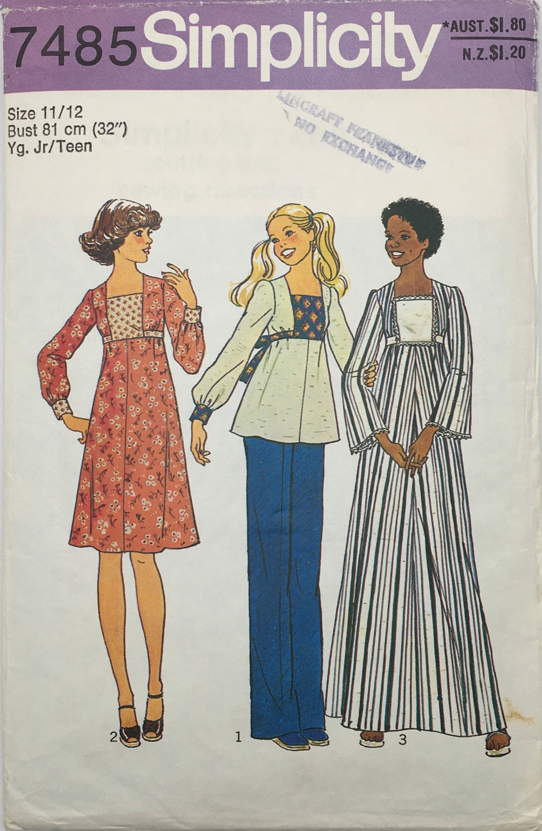 1976 Vintage Sewing Pattern: Simplicity 7485 – Vintage Stitch Australia