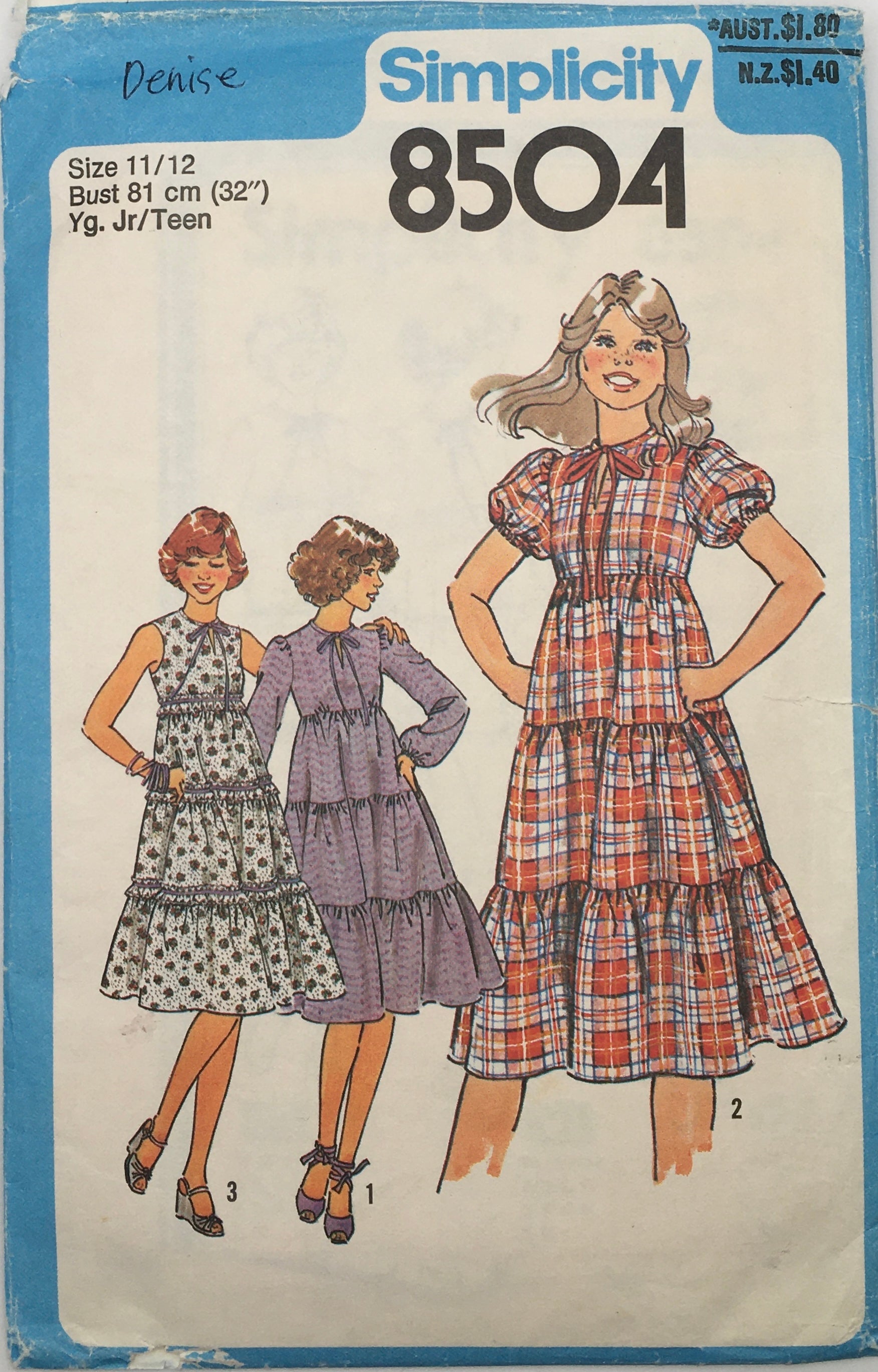 1978 Vintage Sewing Pattern: Simplicity 8504 – Vintage Stitch Australia