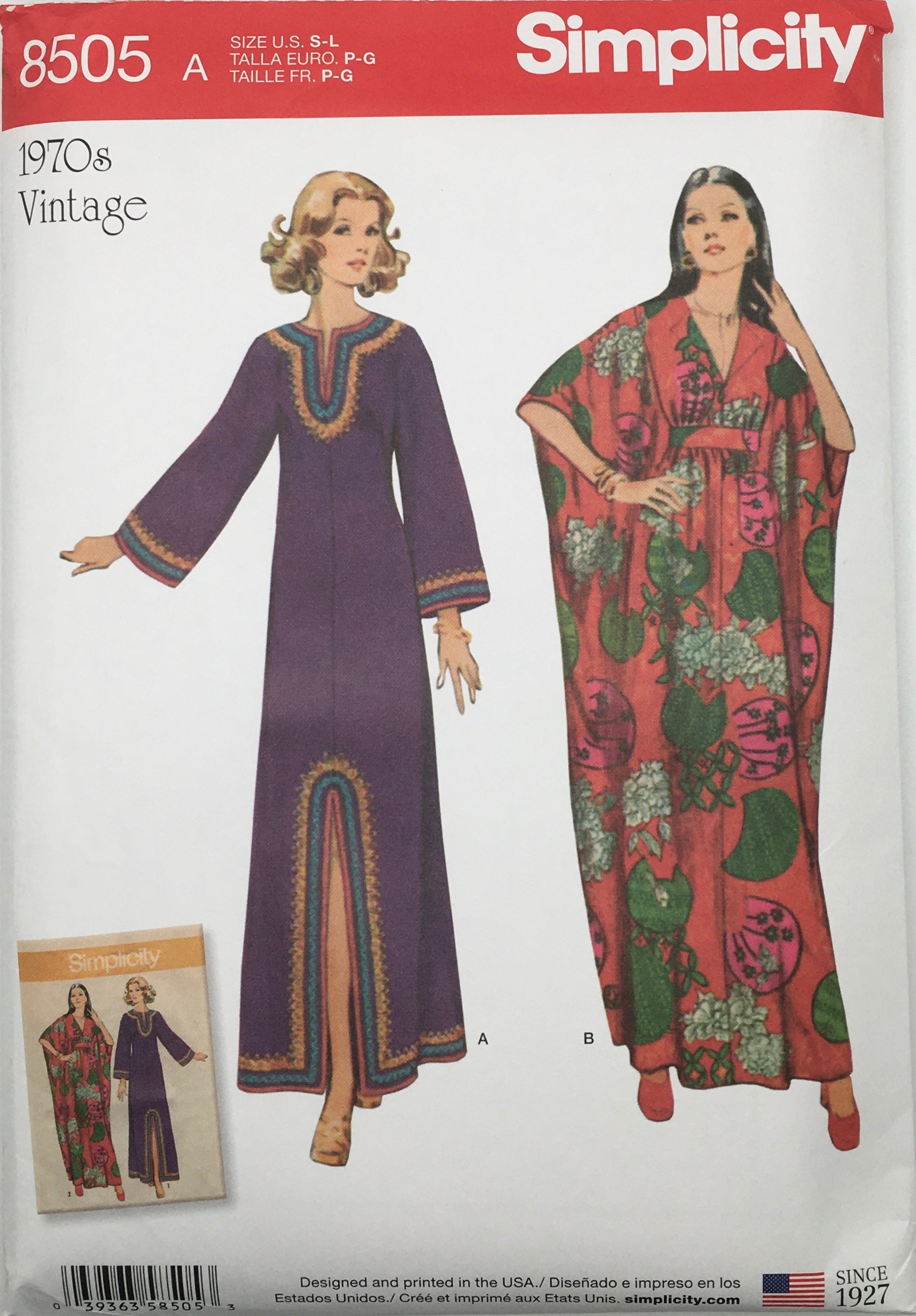 1970’s Reproduction Vintage Sewing Pattern: Simplicity 8505 – Vintage ...