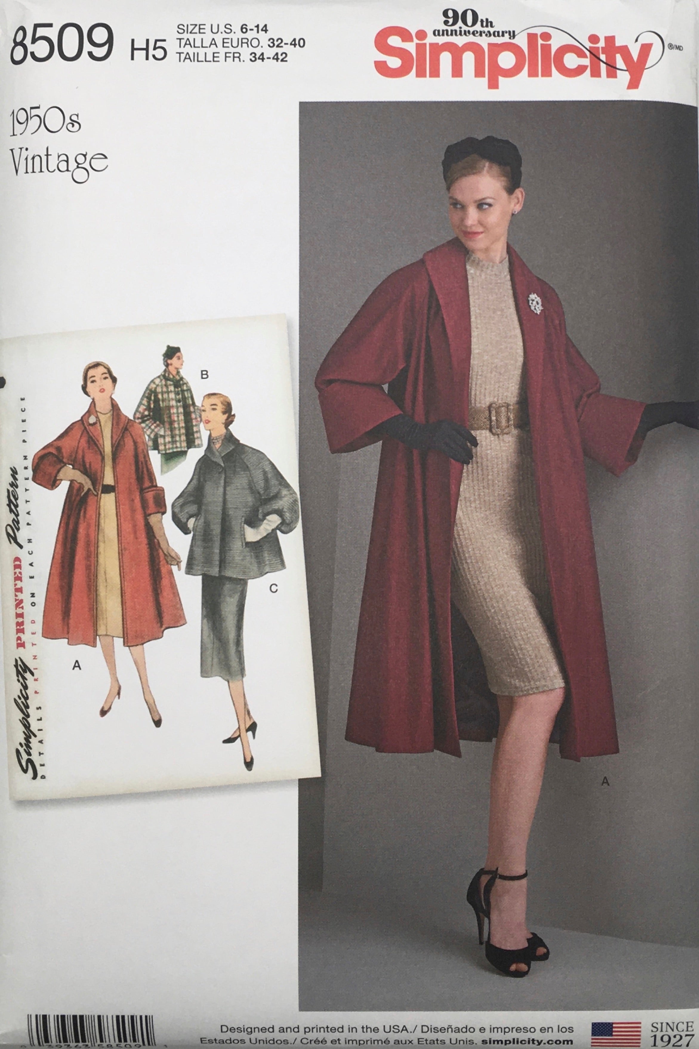1950’s Reproduction Sewing Pattern: Simplicity 8509 – Vintage Stitch ...
