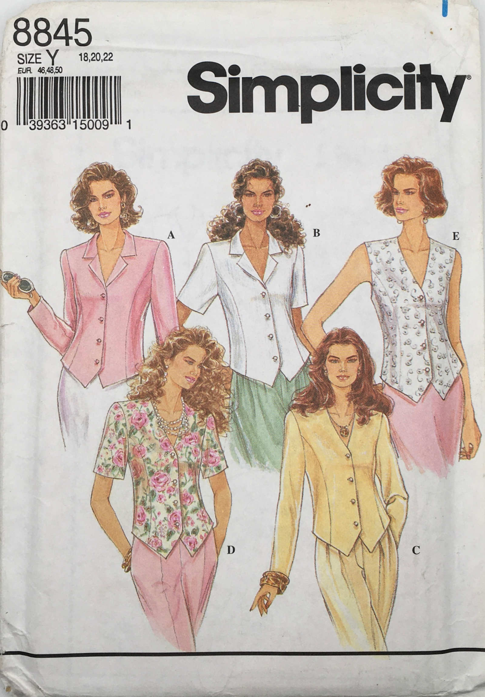 1996 Vintage Sewing Pattern: Simplicity 8845 – Vintage Stitch Australia