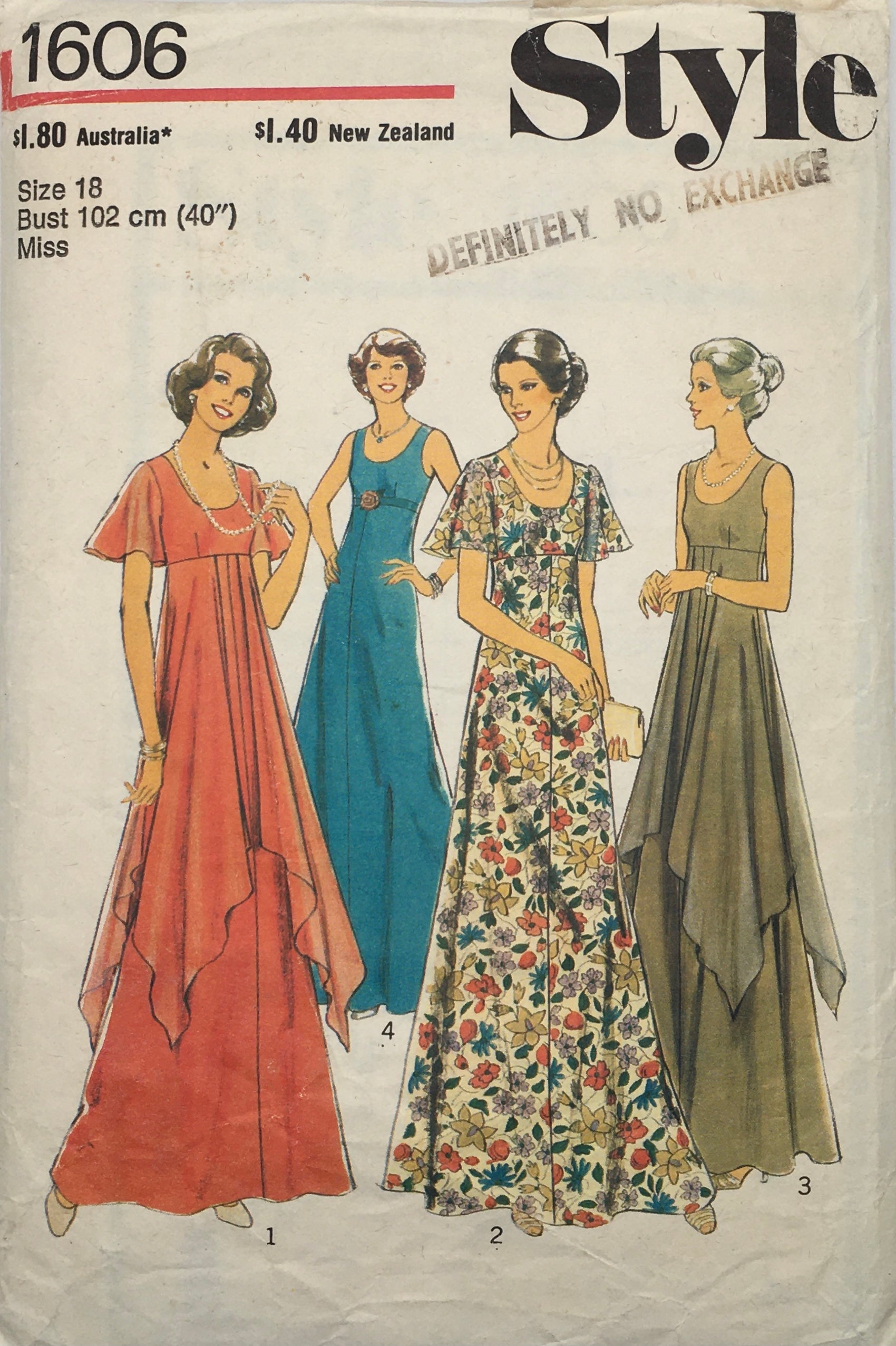 1976 Vintage Sewing Pattern: Style 1606 – Vintage Stitch Australia