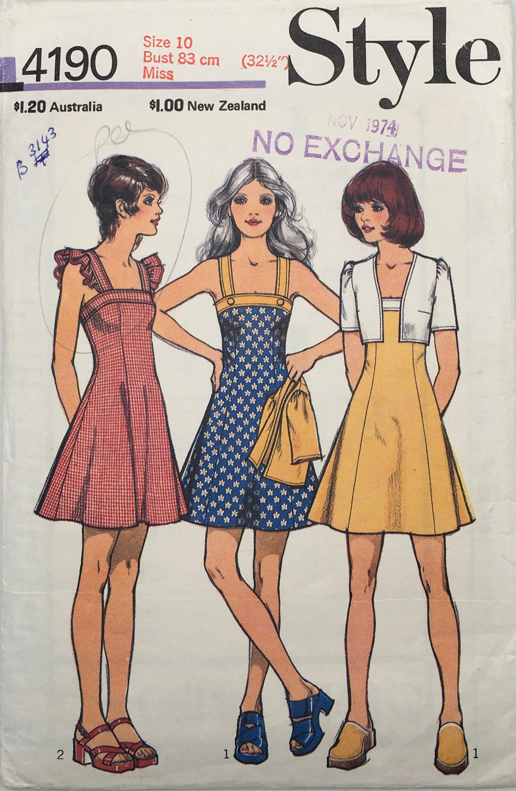 1974 Vintage Sewing Pattern: Style 4190 – Vintage Stitch Australia