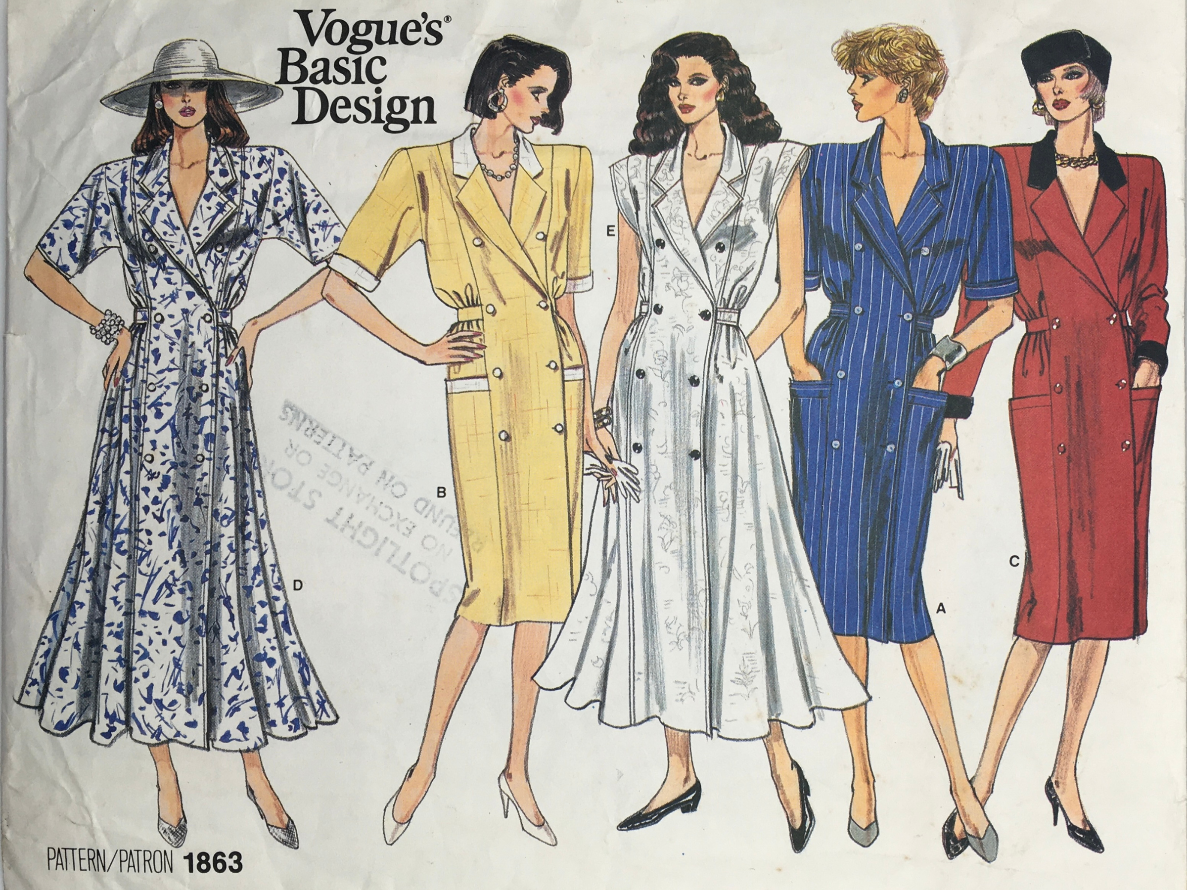 1987 Vintage Sewing Pattern: Vogue 1863 – Vintage Stitch Australia