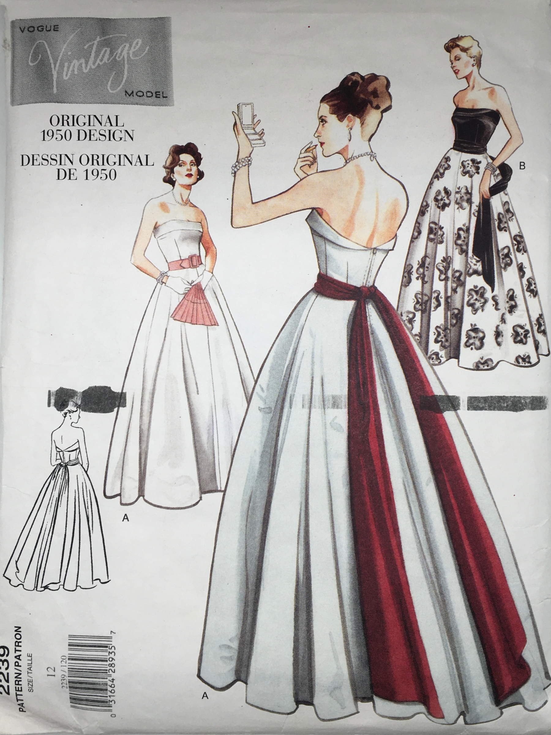 1950's Reproduction Vintage Sewing Pattern: Vogue 2239 – Vintage Stitch ...