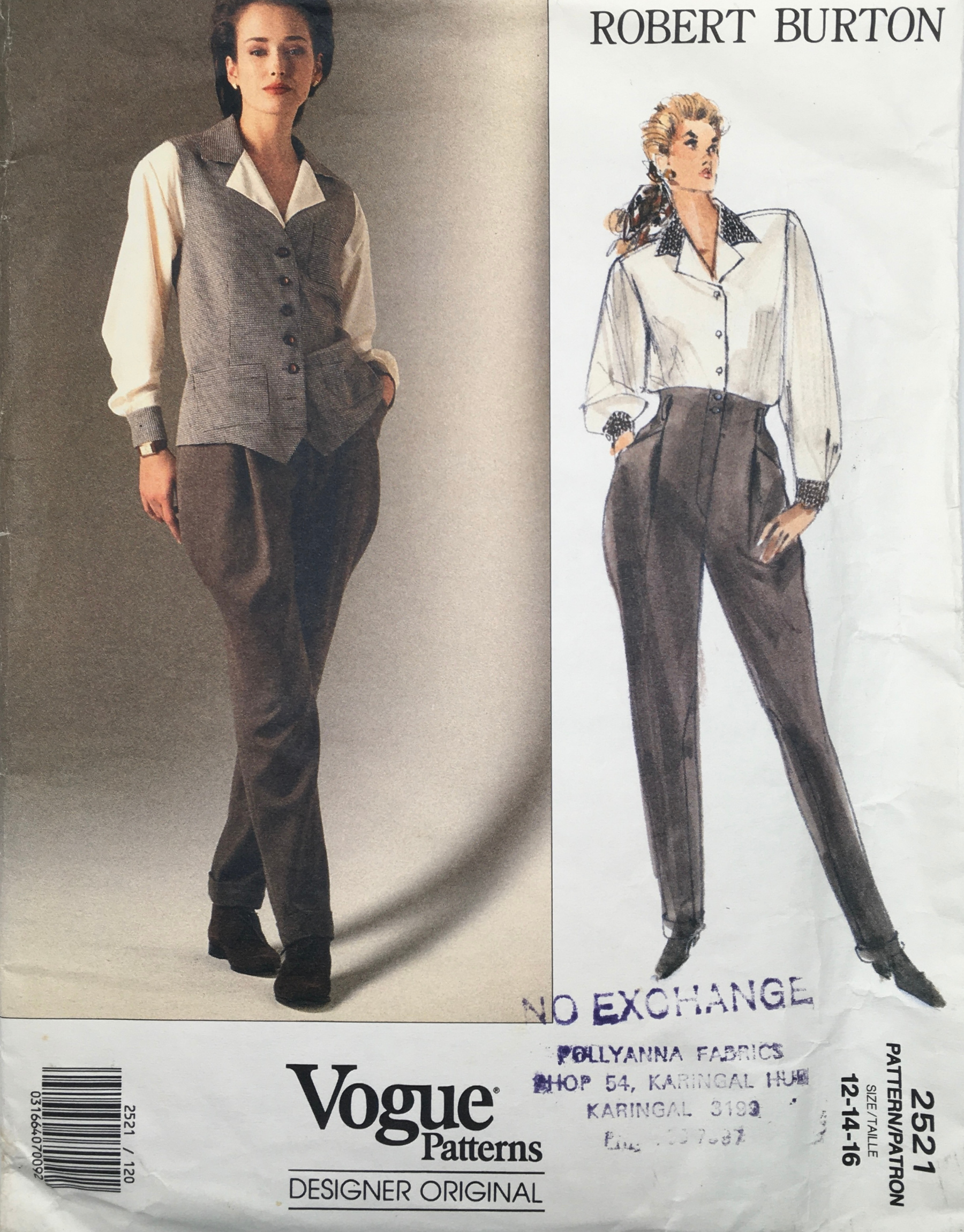 1990 Vintage Sewing Pattern: Vogue 2521 – Vintage Stitch Australia